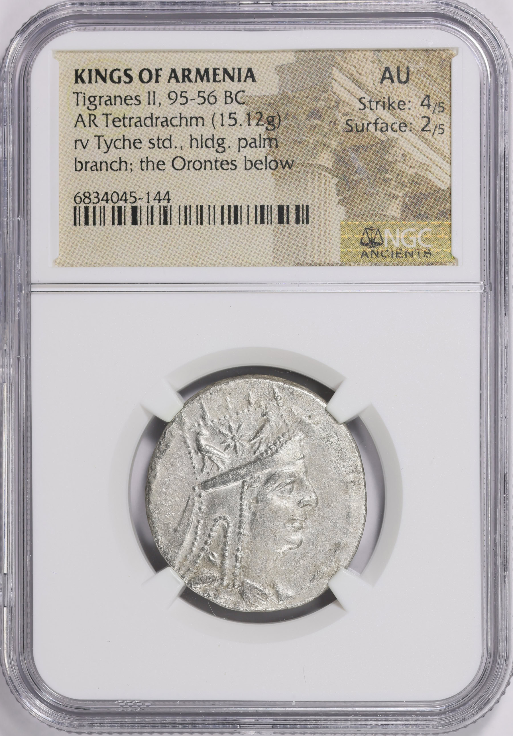 Ancient Kings of Armenia, Tigranes II (95-56 B.C.) AR Tetradrachm (15 ...