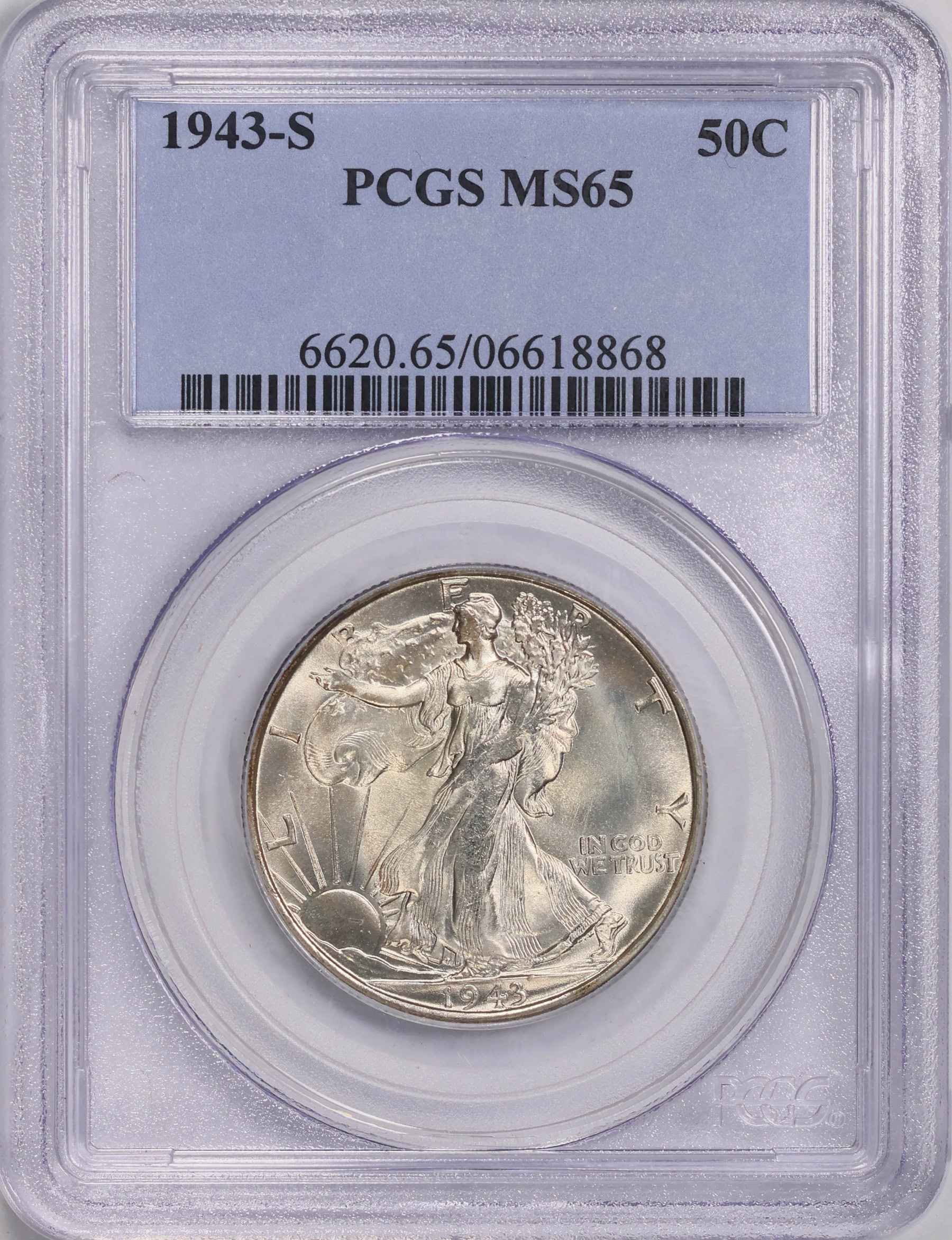 1943-S Walking Liberty Half Dollar PCGS MS-65 (Item 1669034 ...