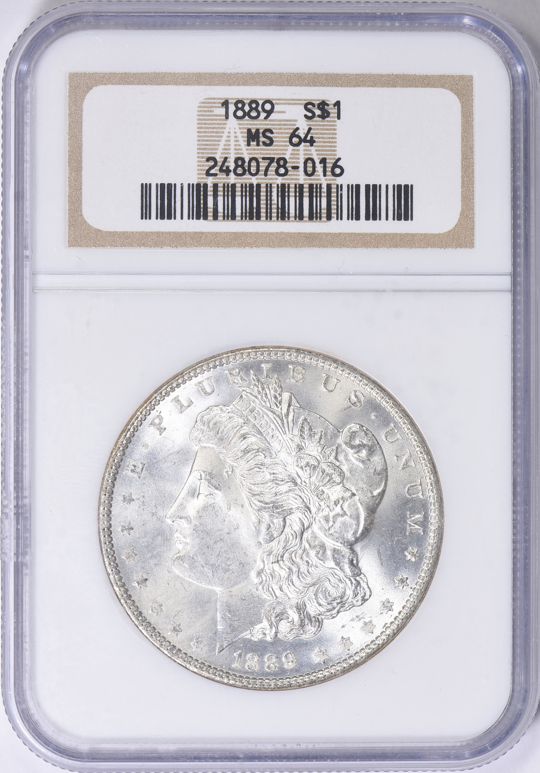 1889 Morgan Silver Dollar NGC MS-64 (Item 1669218) | GreatCollections ...
