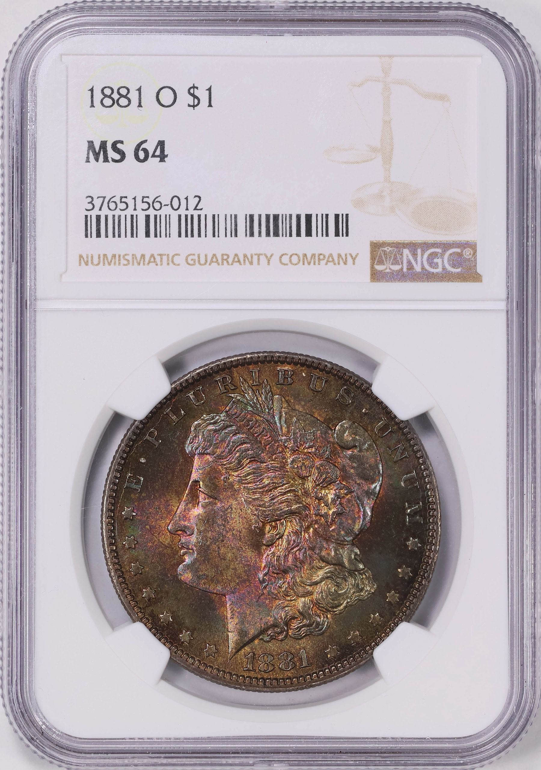 1881-O Morgan Silver Dollar NGC MS-64 (Toned) (Item 1669276 ...