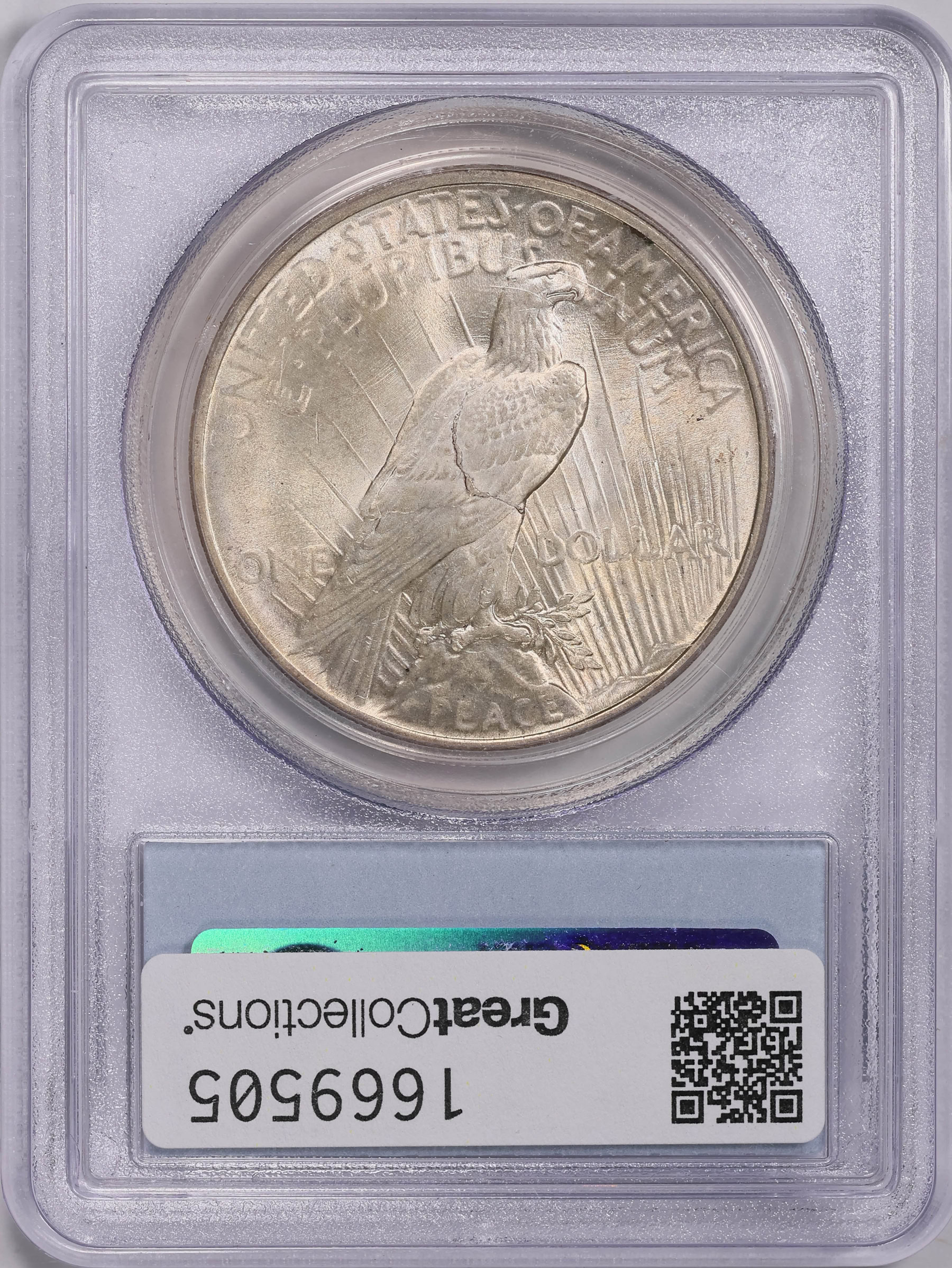 1924 Peace Silver Dollar Broken Wing VAM-5A Top 50 PCGS MS-62 (Leroy ...