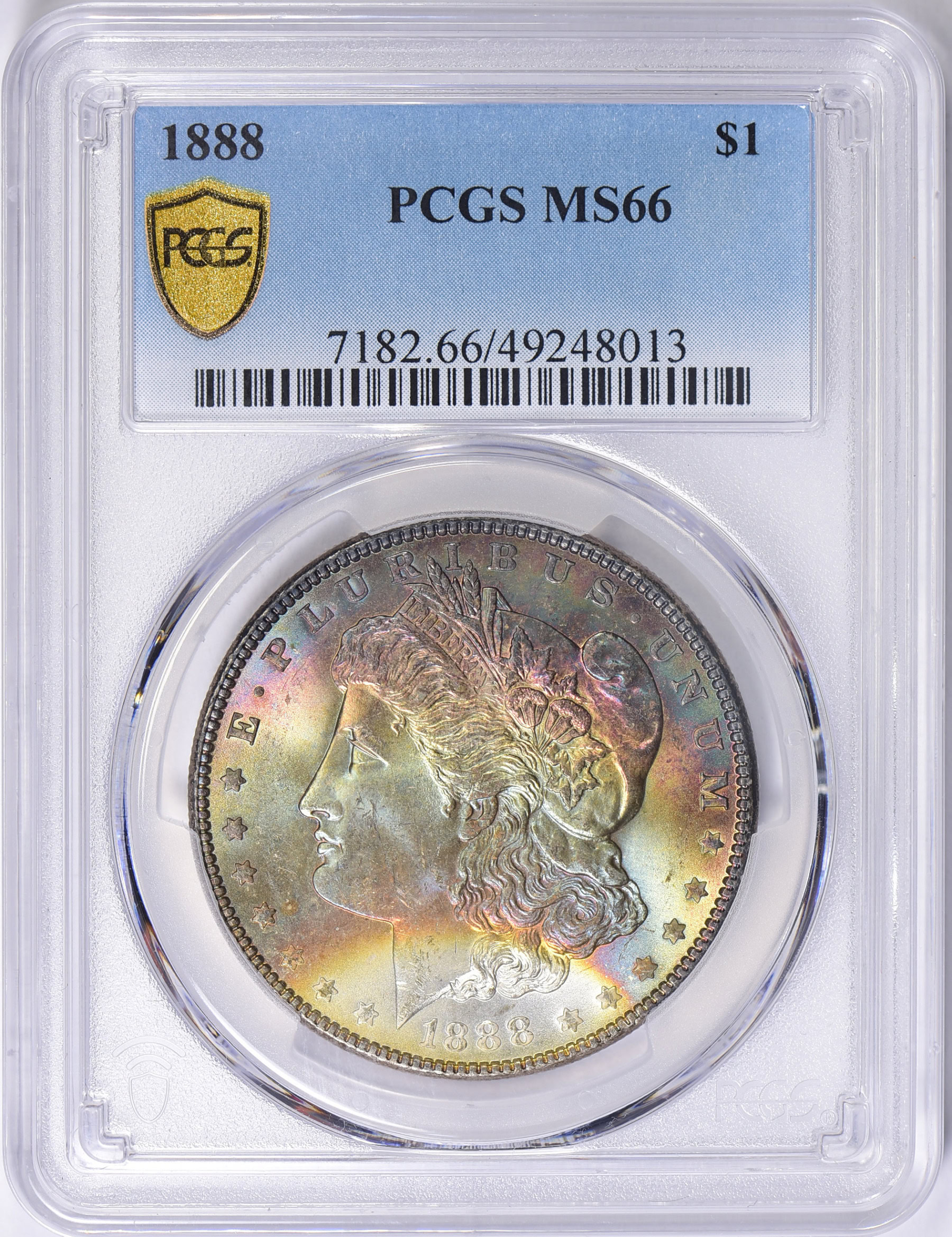 1888 Morgan Silver Dollar PCGS MS-66 (Toned) (Item 1669535) | GreatCollections Coin Auctions