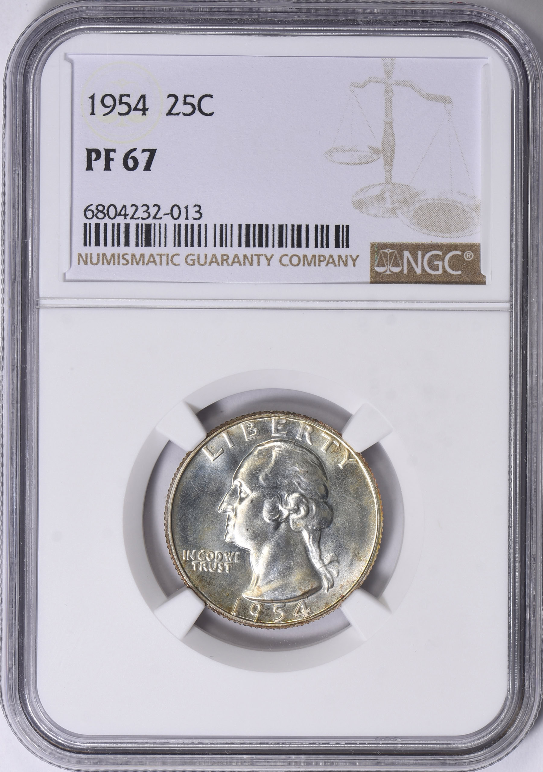 1954 Washington Quarter NGC Proof-67 (Item 1669738) | GreatCollections Coin Auctions