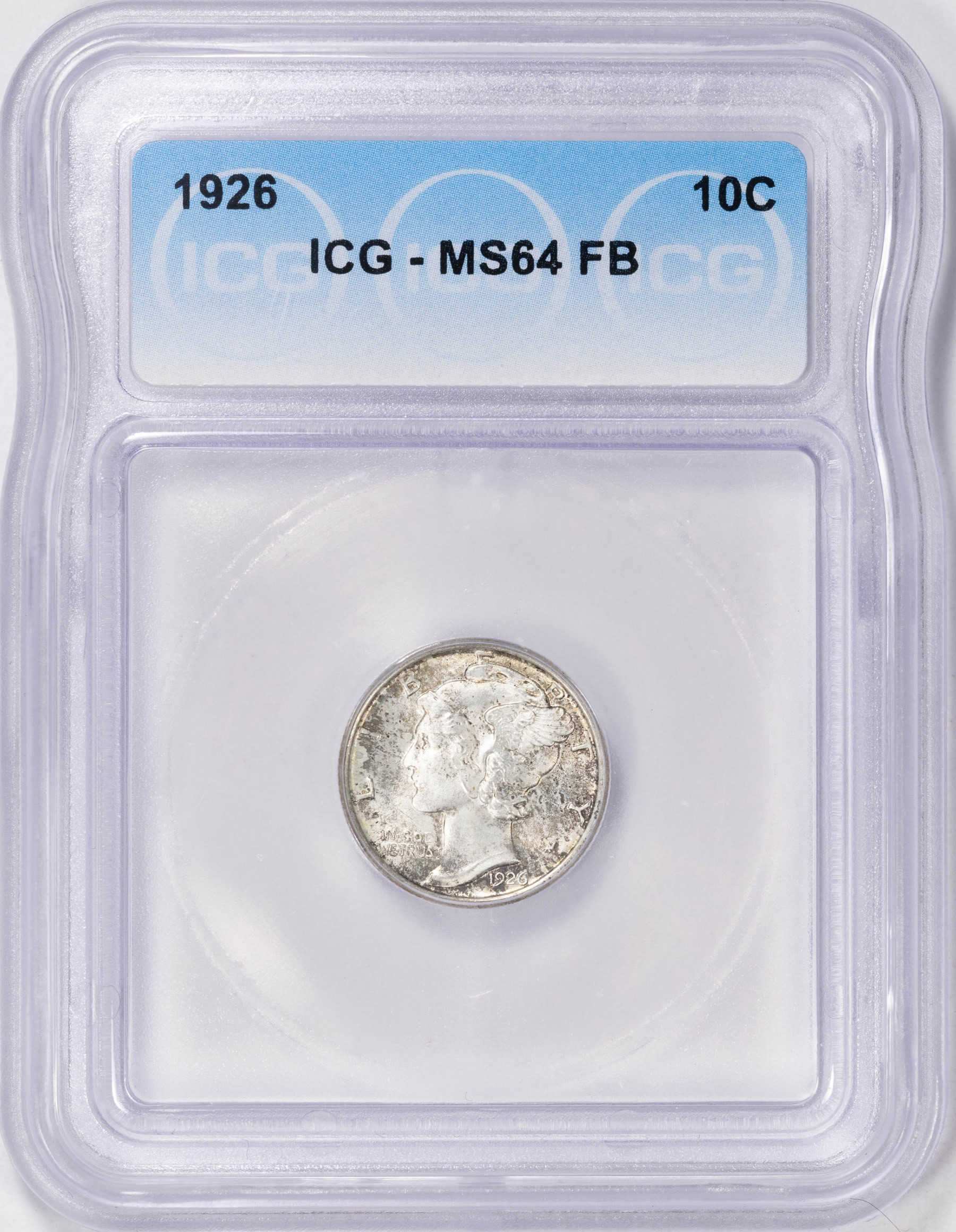 1926 Mercury Dime ICG MS-64 FB (Item 1669936) | GreatCollections Coin ...