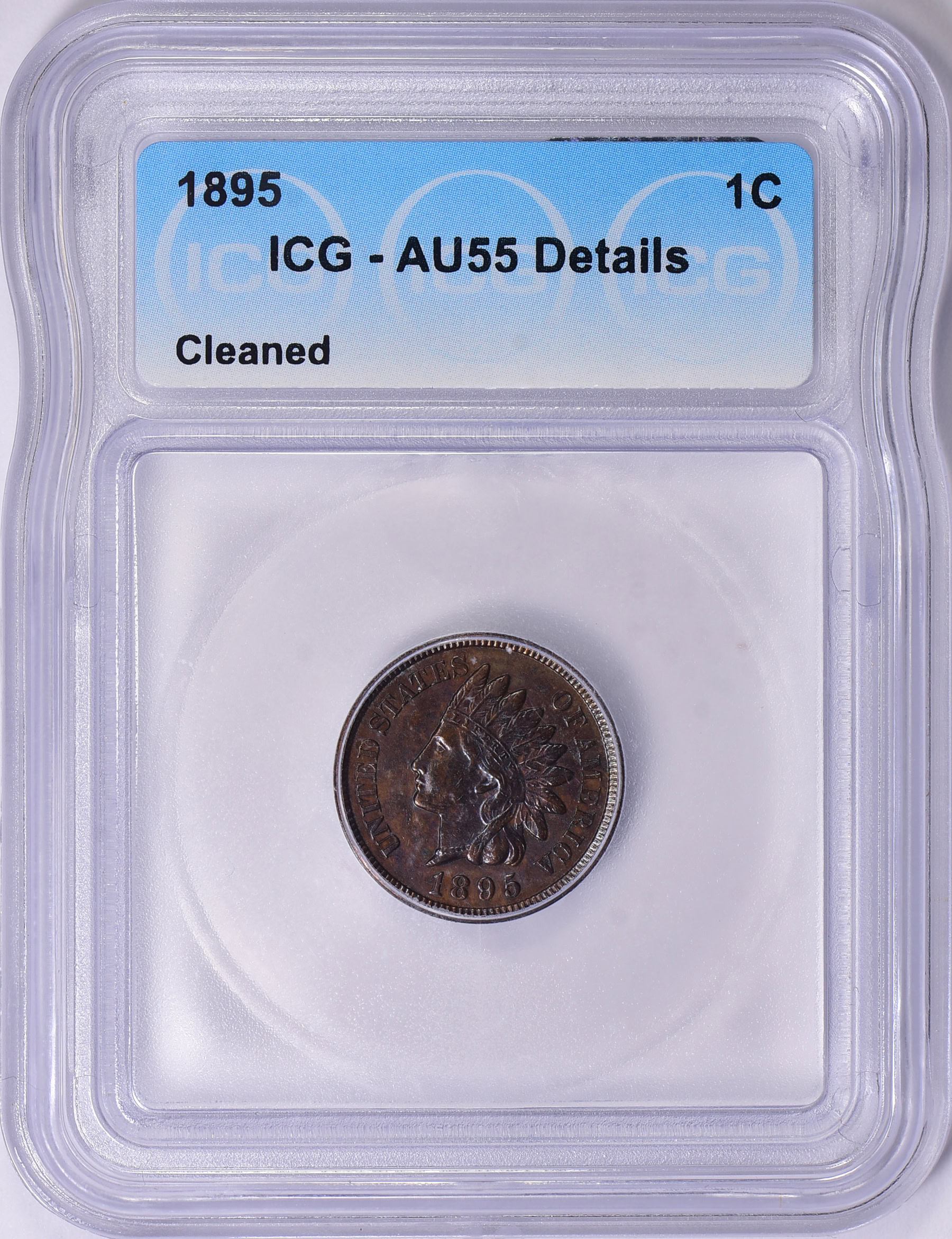 1895 Indian Cent ICG AU-55 Details (Item 1669987) | GreatCollections ...
