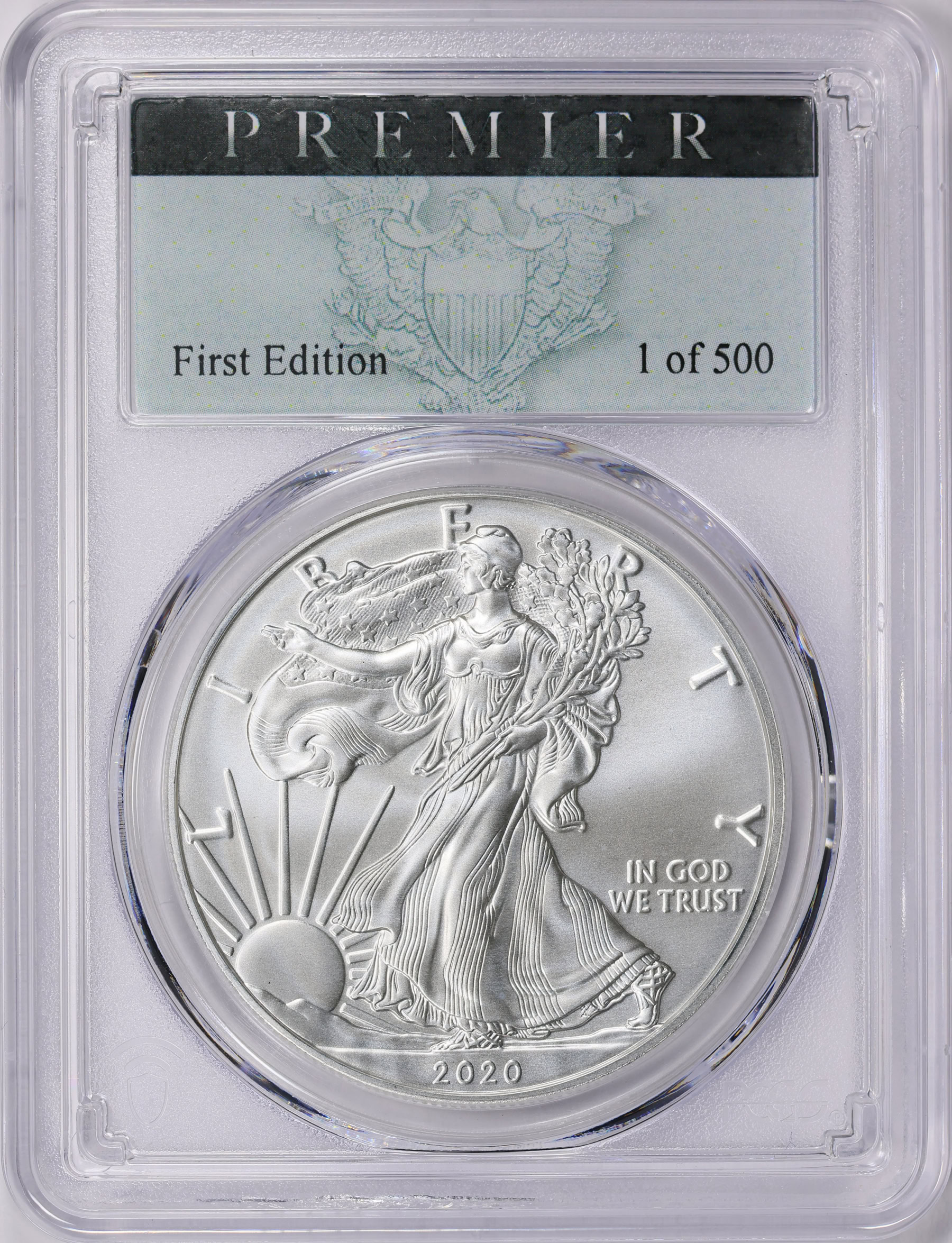 2020-W $1 Silver Eagle Burnished PCGS SP-70 (Premier Label) (Item 1670191) | GreatCollections ...