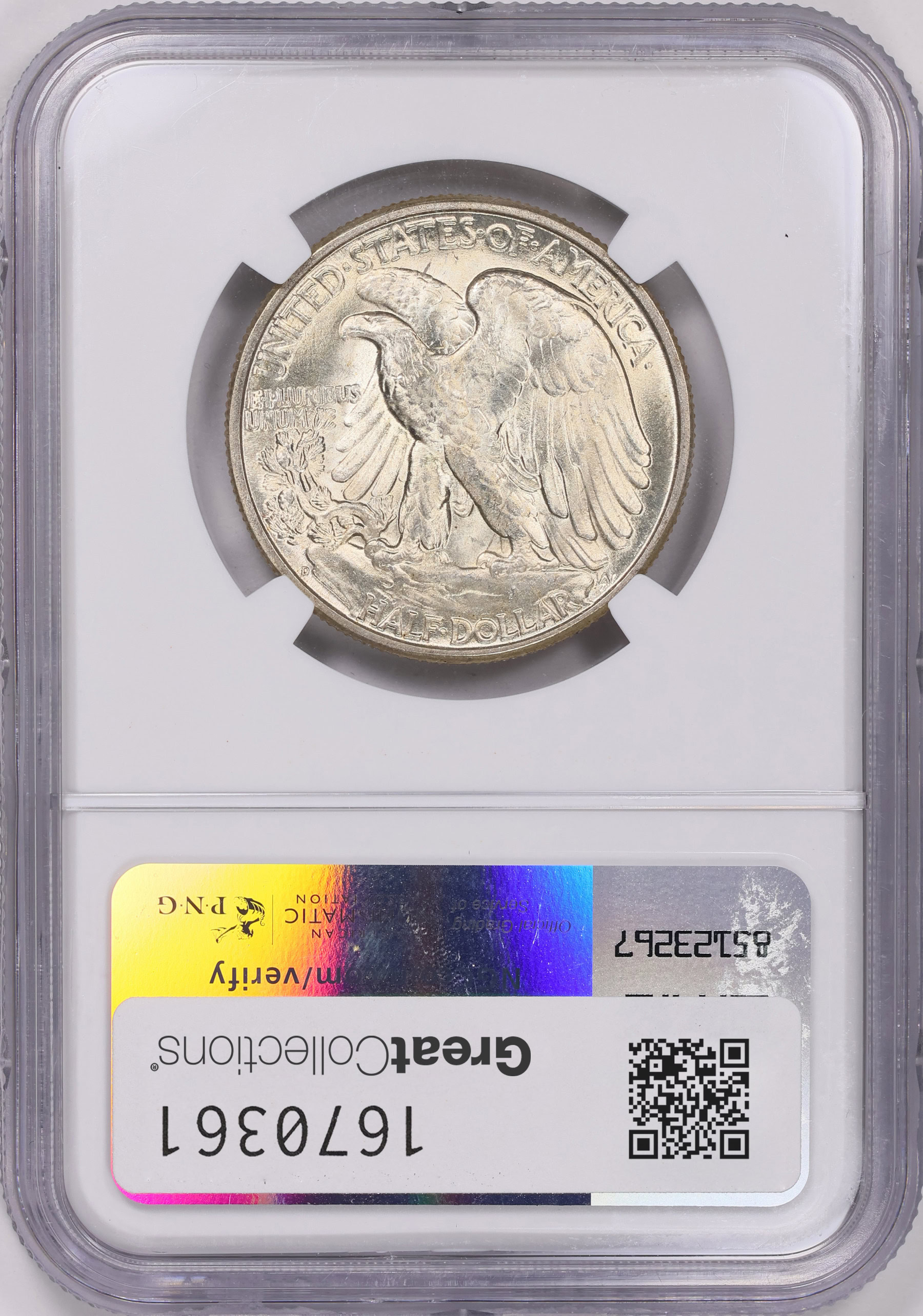 1946-D Walking Liberty Half Dollar NGC MS-67 (Item 1670361) | GreatCollections Coin Auctions