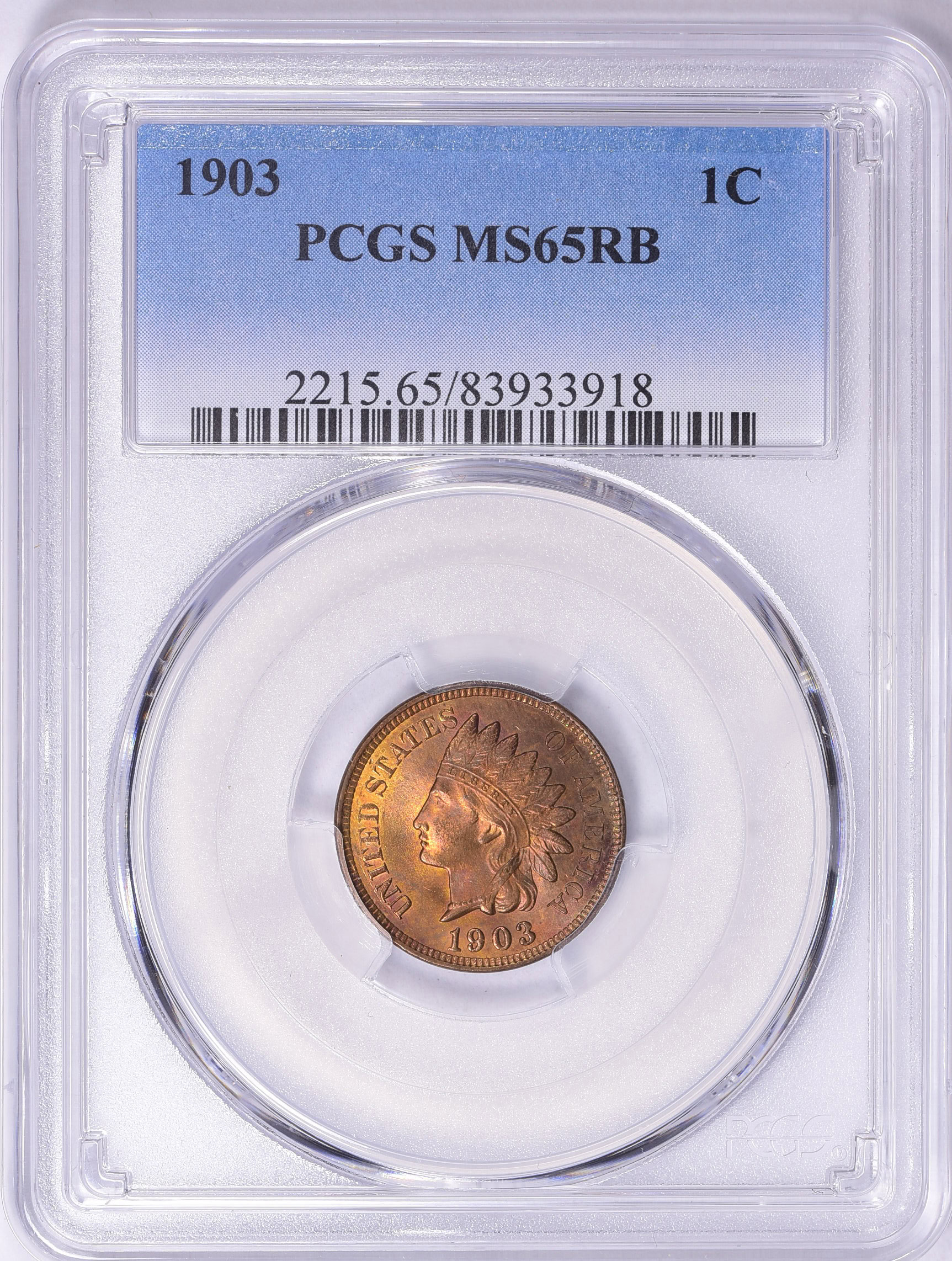 1903 Indian Cent PCGS MS-65 RB (Toned) (Item 1670553 ...