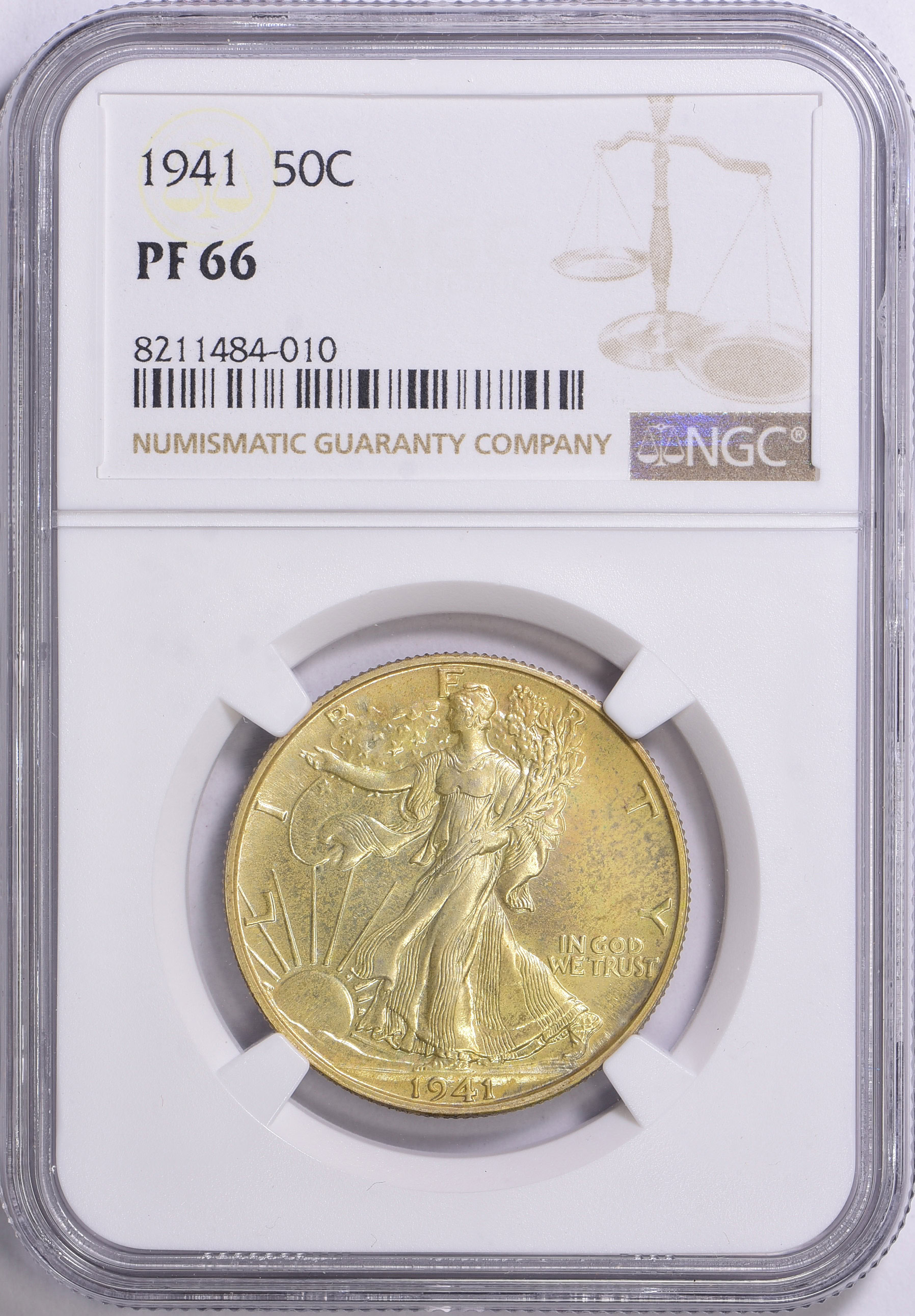 1941 Walking Liberty Half Dollar NGC Proof-66 (Toned) (Item 1670742) | GreatCollections Coin ...