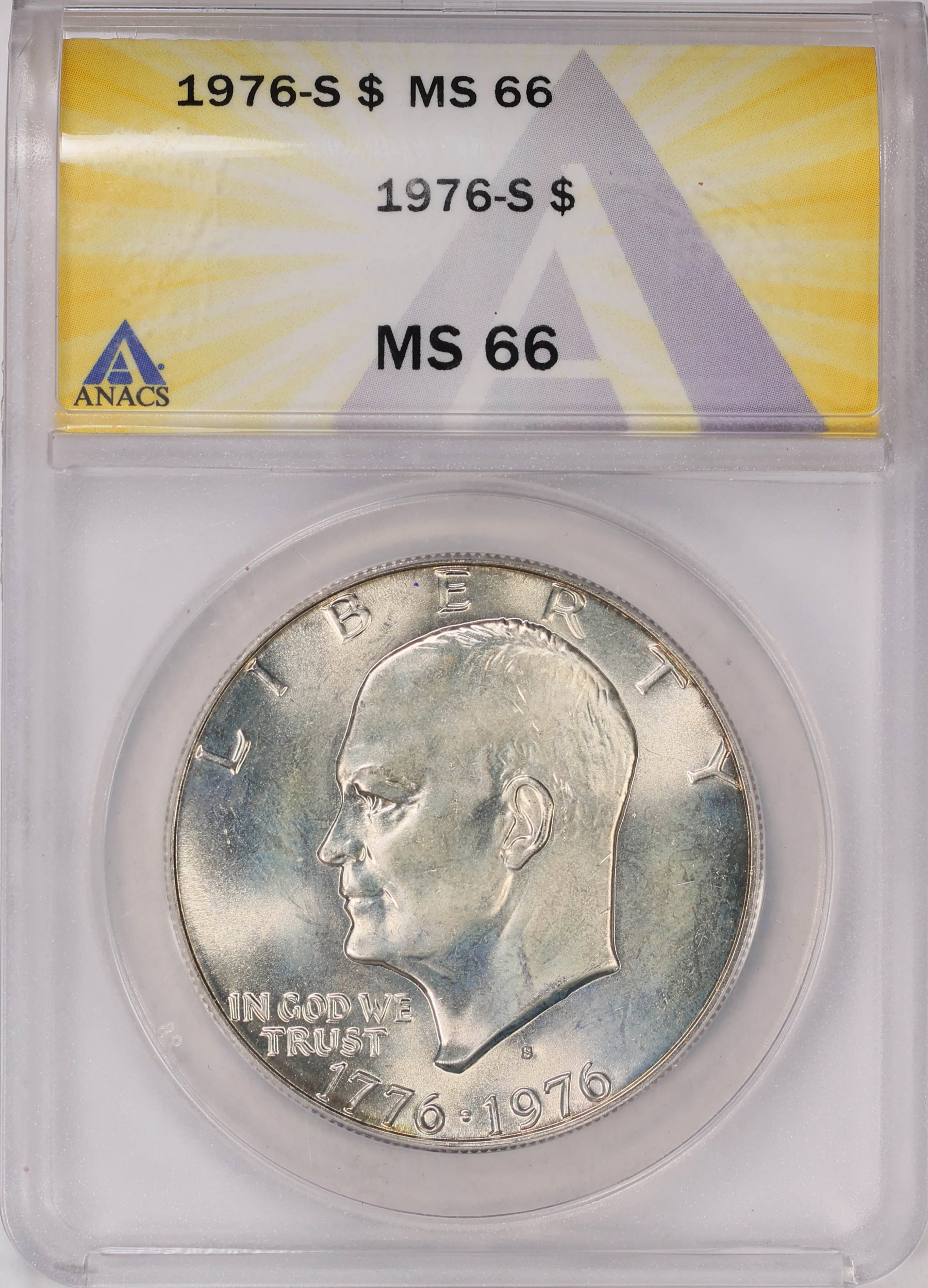 1976-S Eisenhower Dollar Silver ANACS MS-66 (Item 1670816) | GreatCollections Coin Auctions