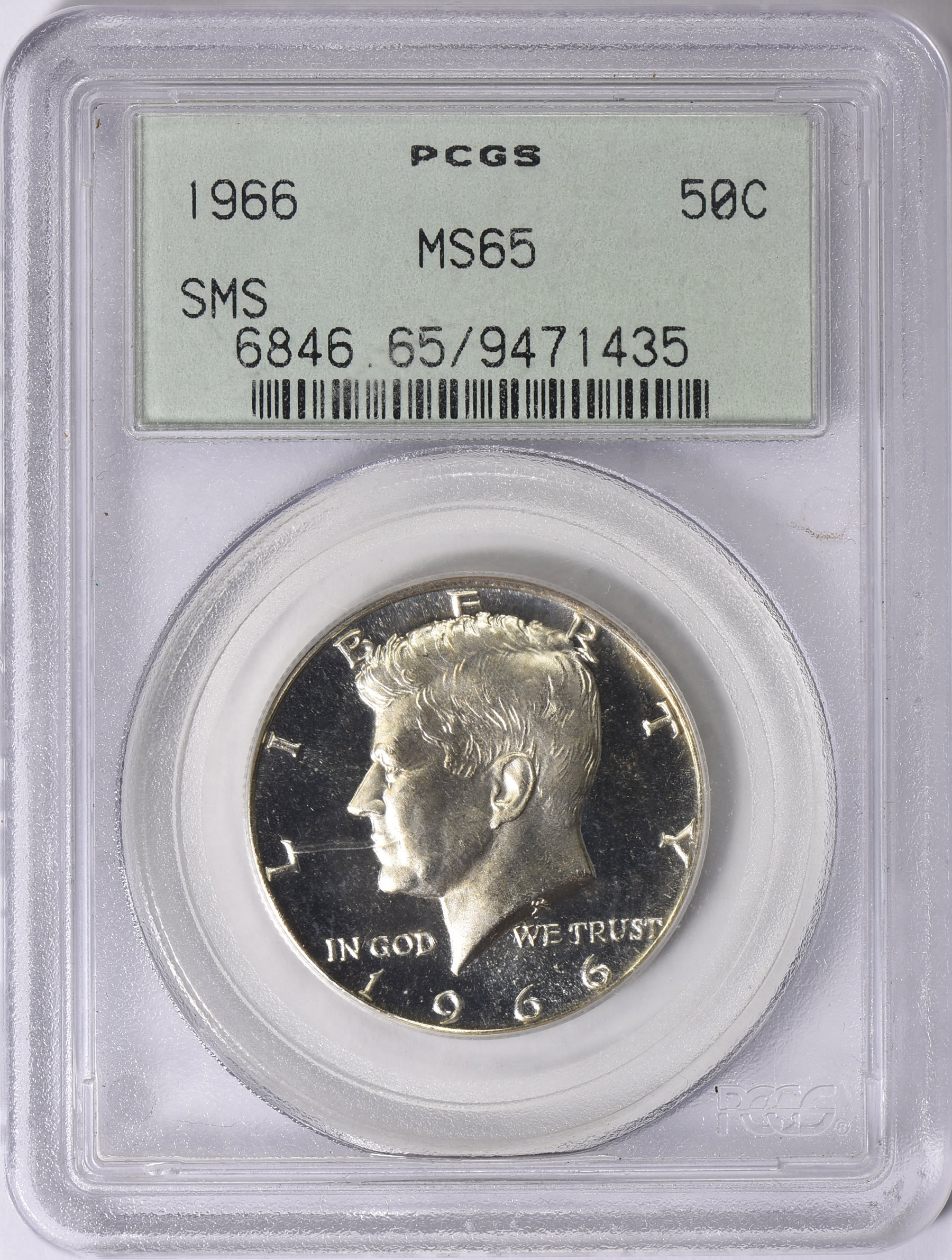 1966 Kennedy Half Dollar SMS PCGS MS-65 OGH (Item 1670846) | GreatCollections Coin Auctions