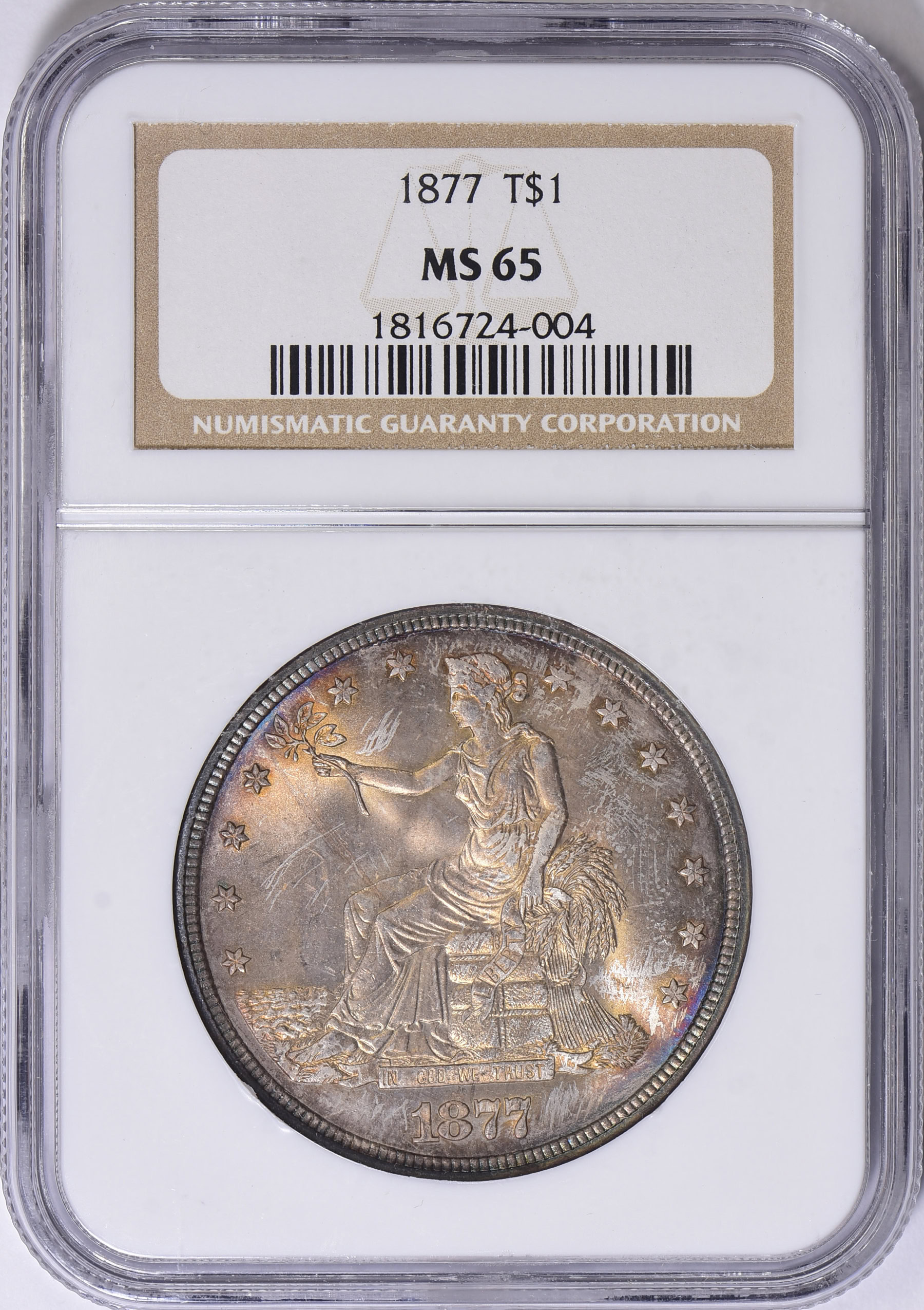 1877 Trade Silver Dollar NGC MS-65 (Toned) (Item 1670900 ...