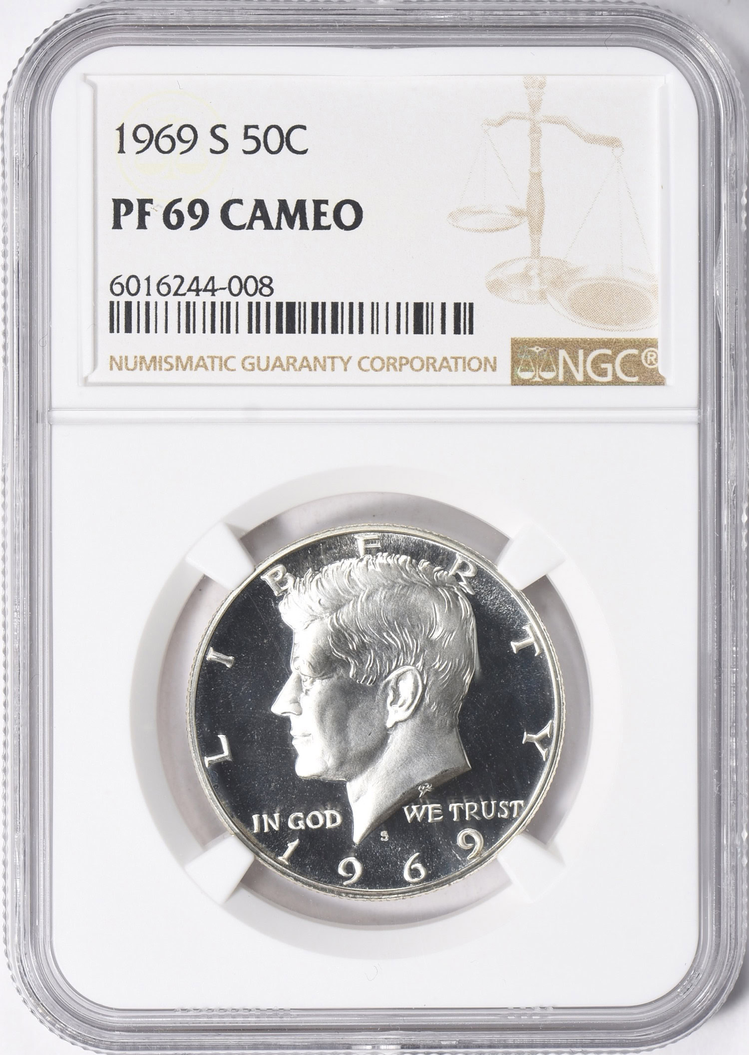1969-S Kennedy Half Dollar NGC Proof-69 CAMEO (Item 1670950) | GreatCollections Coin Auctions
