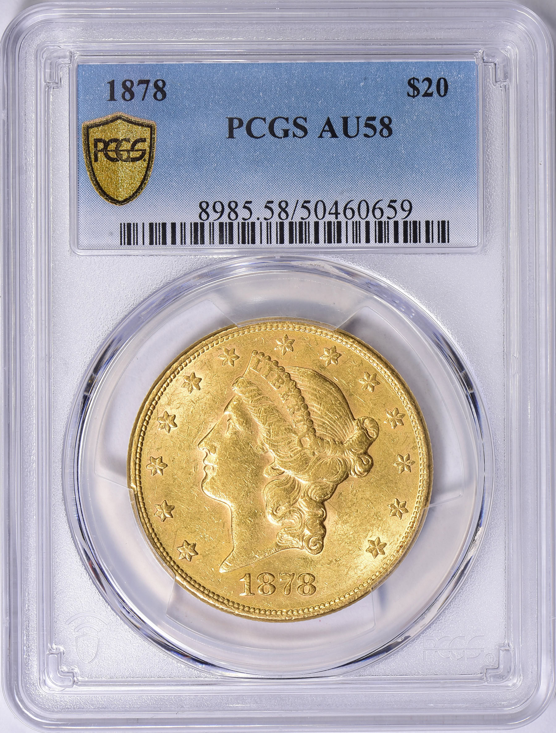 1878 Liberty Gold Double Eagle PCGS AU-58 (Item 1671035) | GreatCollections Coin Auctions