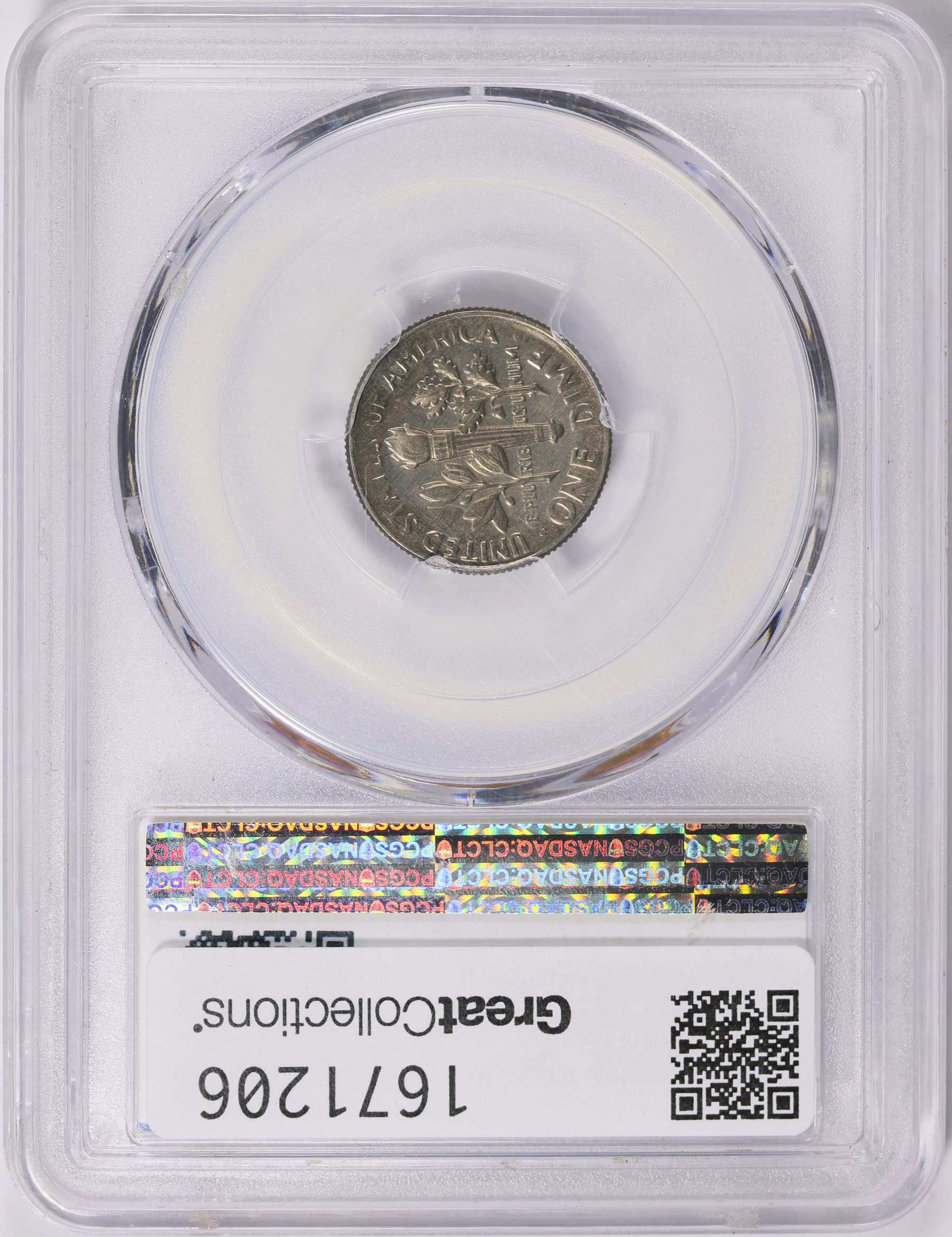 Mint Error 1965 Roosevelt Dime SMS 90 Degrees CCW Rotated Reverse PCGS ...