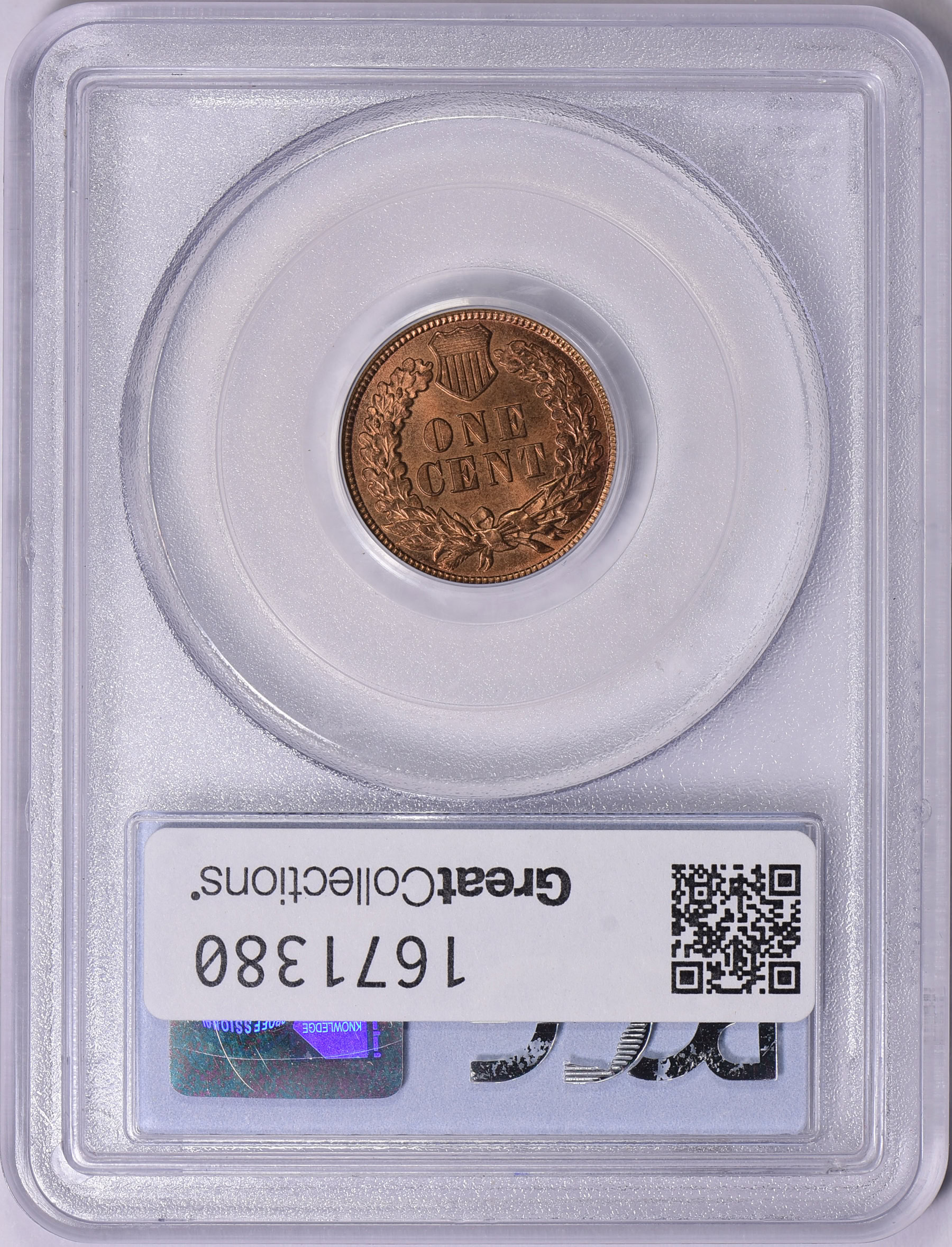 1880 Indian Cent PCGS MS-66 RD (CAC Green) (Eagle Eye Seal) (Item 1671380) | GreatCollections ...