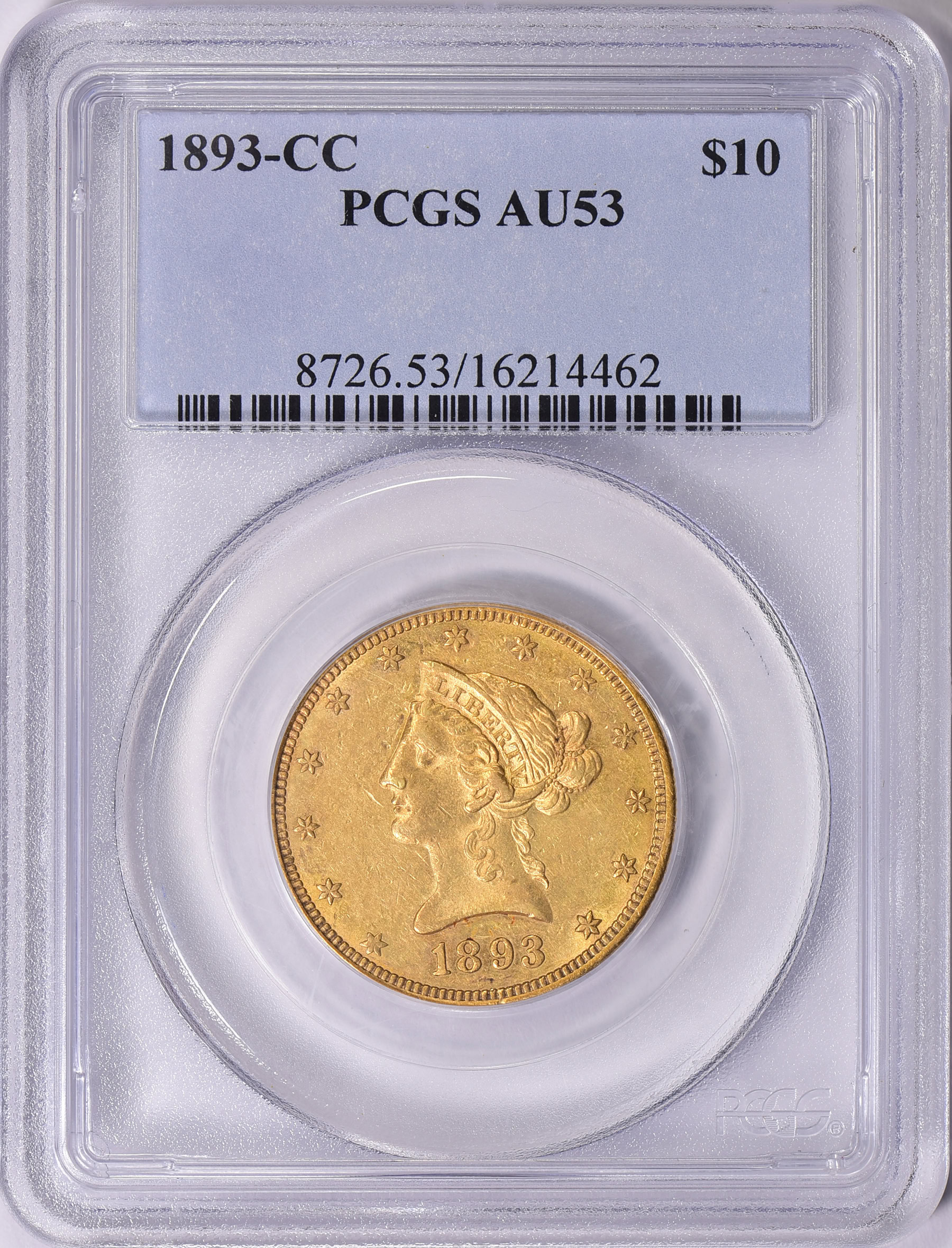 1893-CC Liberty Gold Eagle PCGS AU-53 (Item 1671689) | GreatCollections Coin Auctions