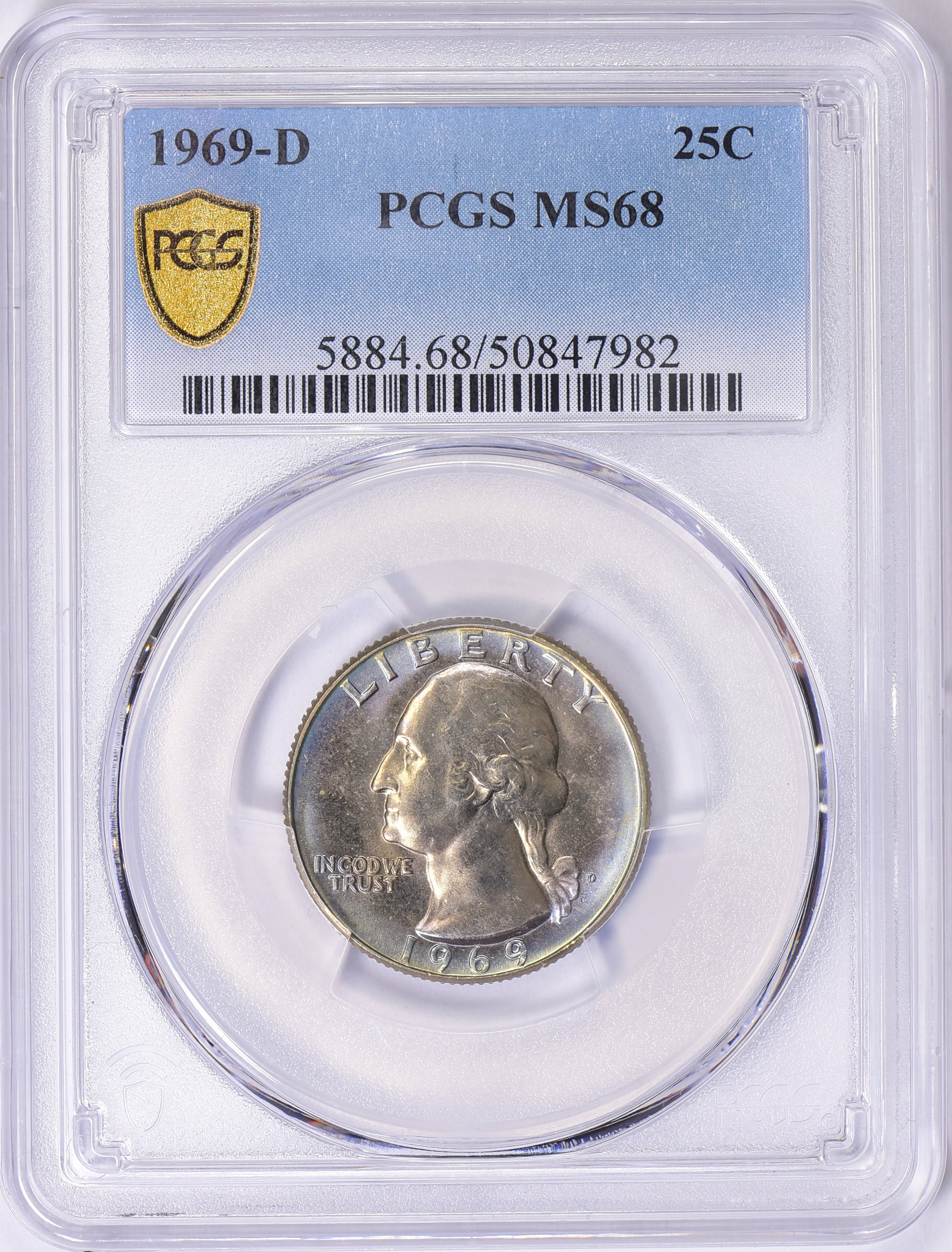 1969-D Washington Quarter PCGS MS-68 (Toned) (Item 1671696 ...