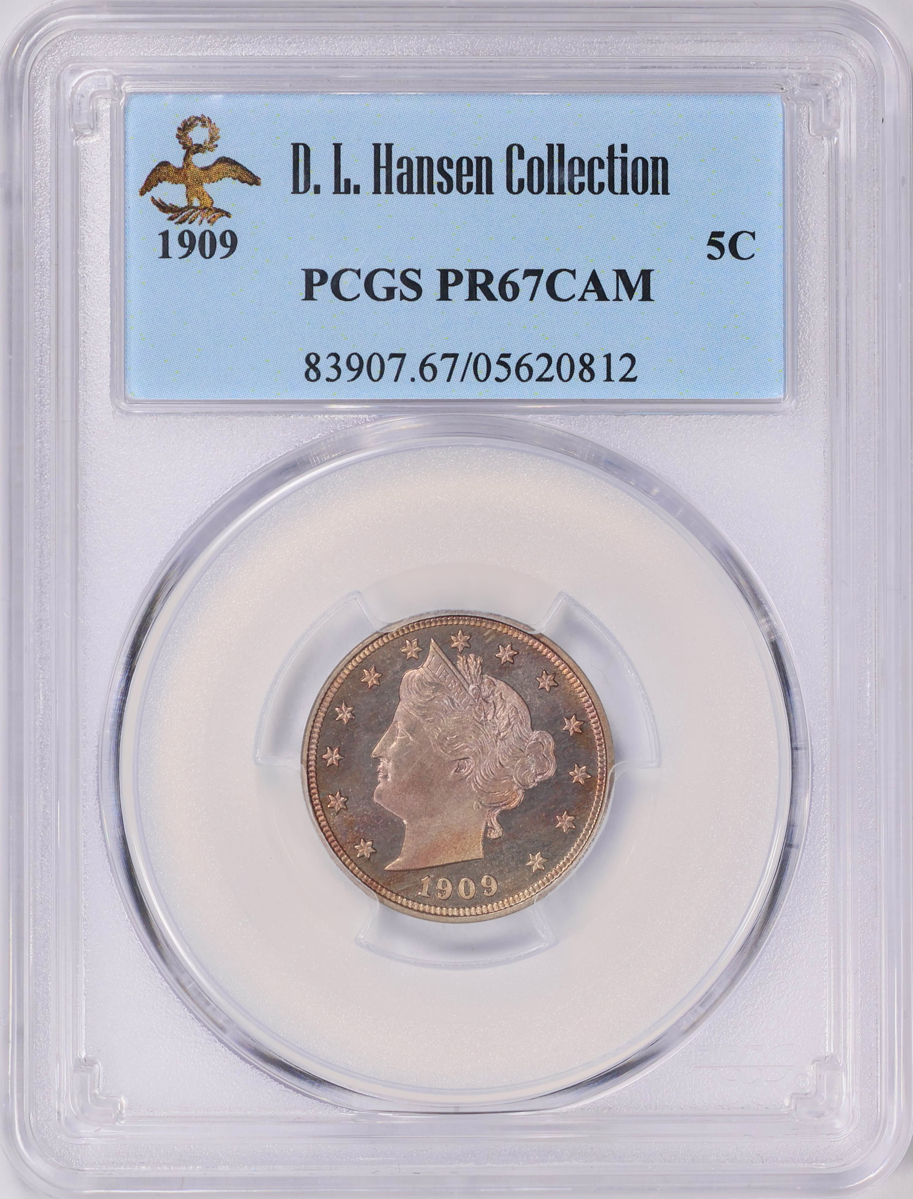 1909 Liberty Nickel PCGS Proof-67 CAMEO (Toned) (D. L. Hansen ...
