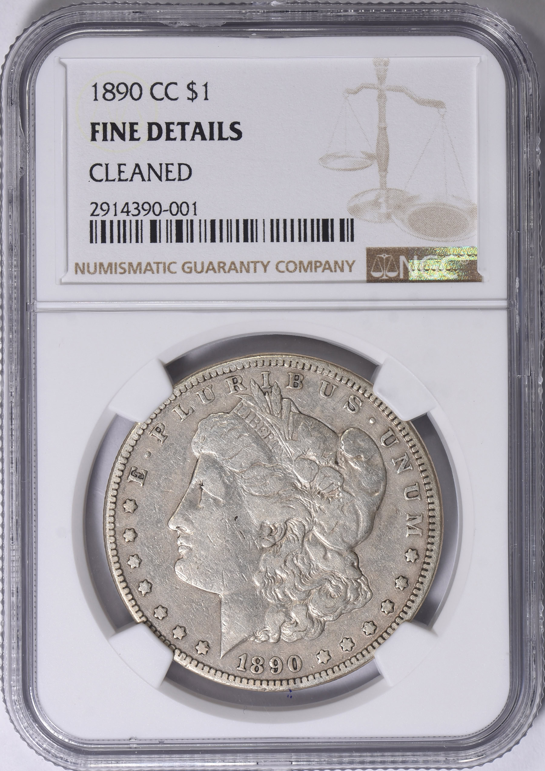 1890-CC Morgan Silver Dollar NGC Fine Details (Item 1671830) | GreatCollections Coin Auctions