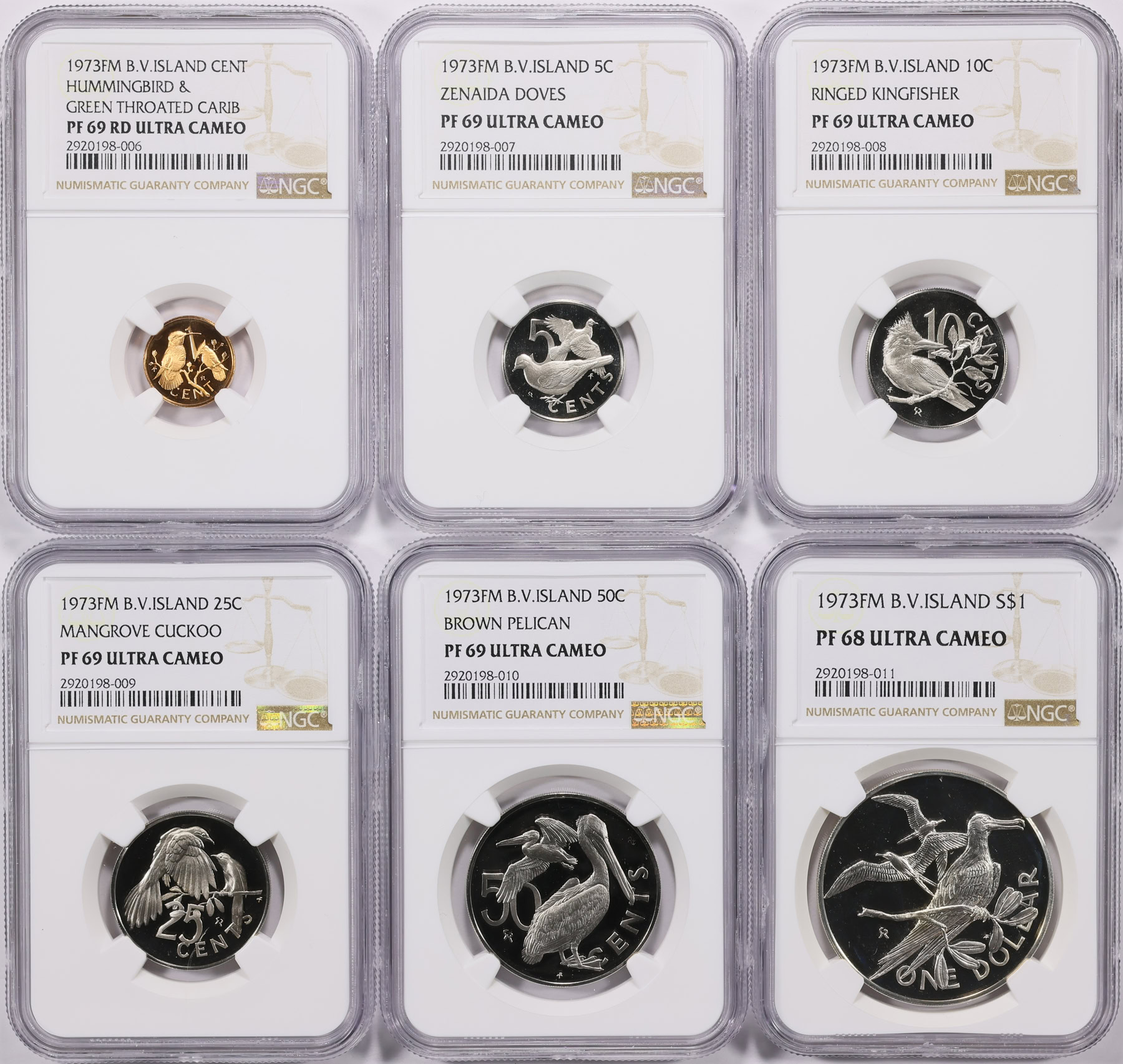 British Virgin Islands 1973-FM Cent to Dollar Proof Set PM-PS1 NGC ...