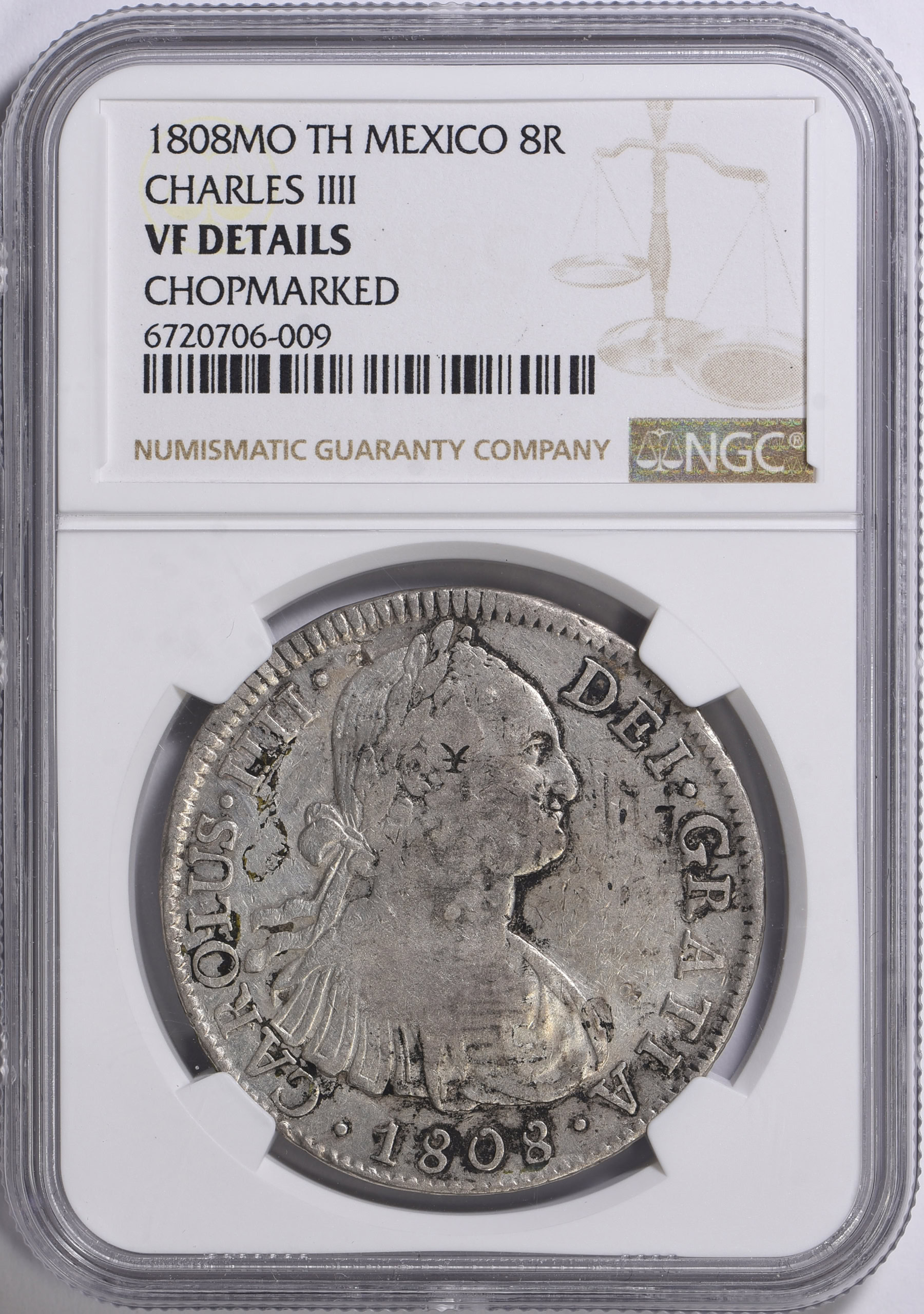 Mexico 1808-Mo TH Silver 8 Reales Charles IIII KM-109 NGC VF Details (Item 1672365 ...