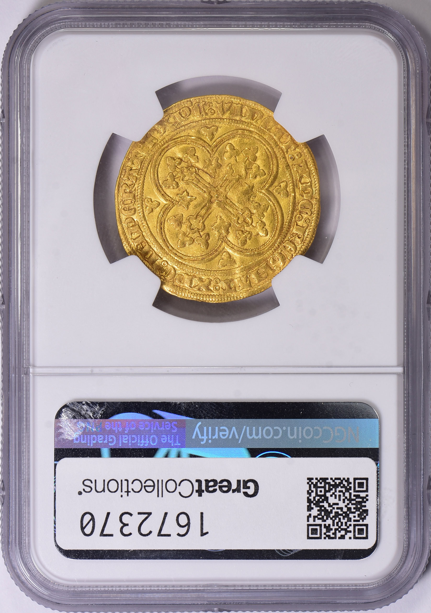 France ND (1328-50) Gold Ecu D'Or of Philippe VI NGC AU-55 (4.45gms ...