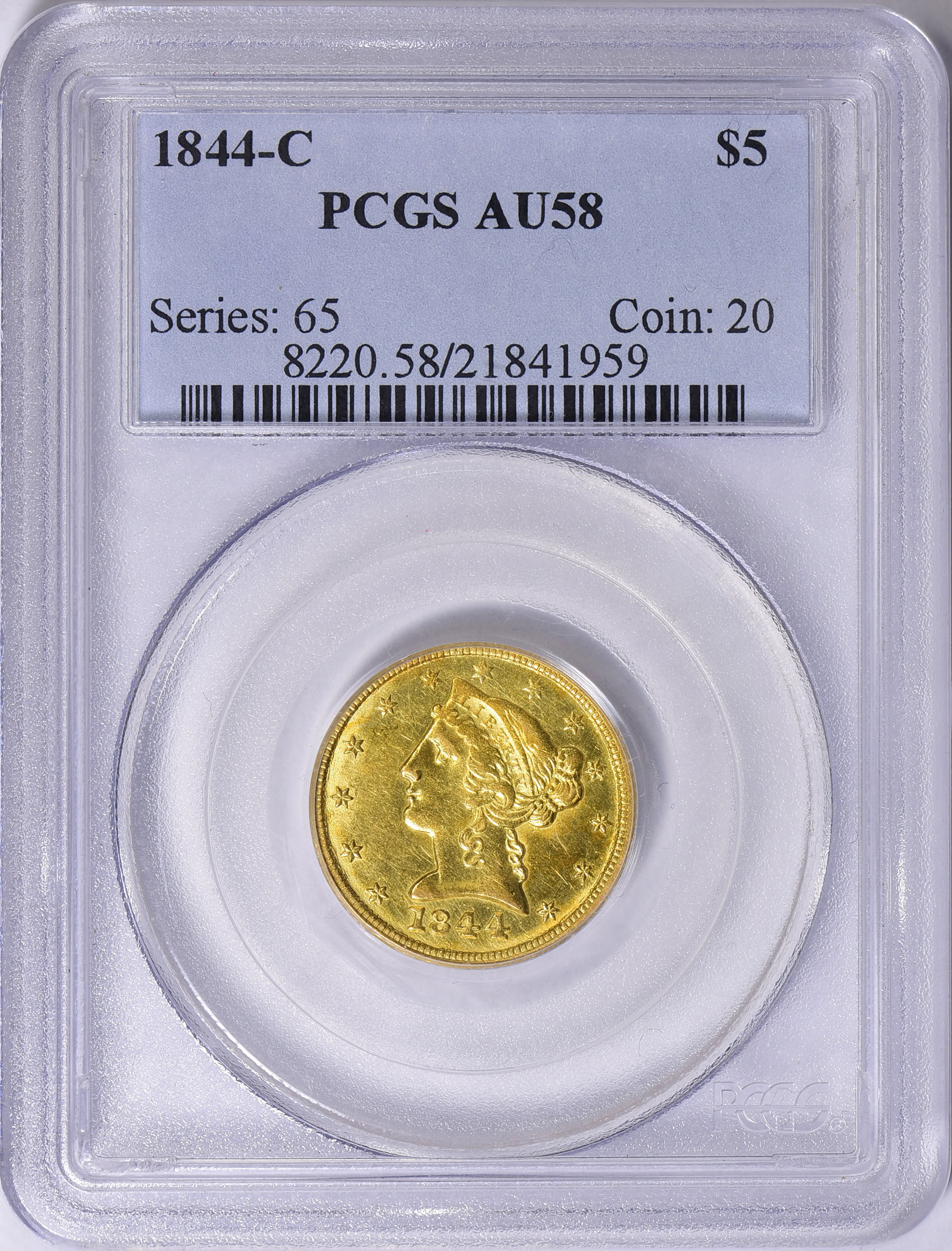 1844-C Liberty Gold Half Eagle PCGS AU-58 (Item 1672468 ...