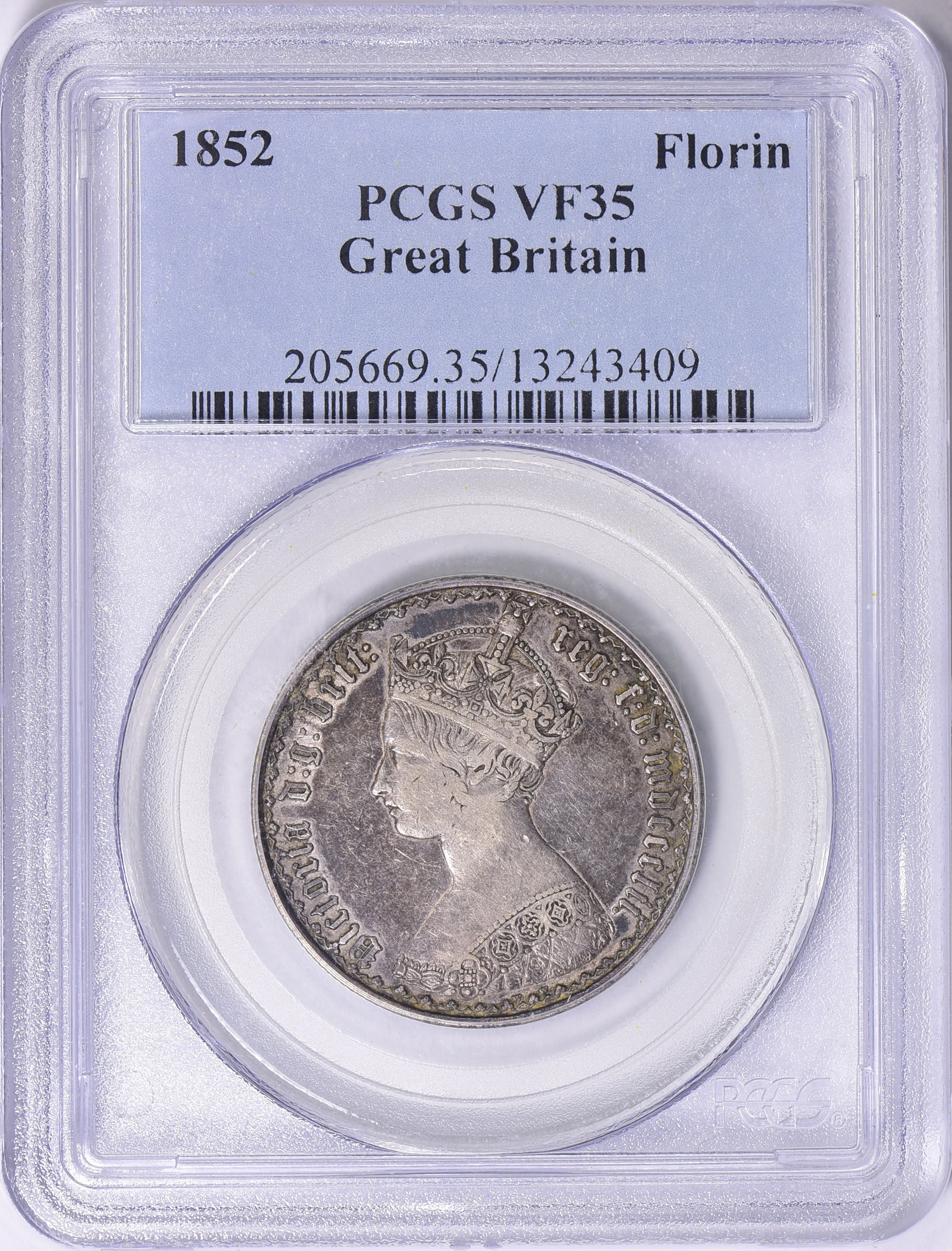 Great Britain 1852 Silver Florin KM-746.1 PCGS VF-35 (Item 1672522 ...