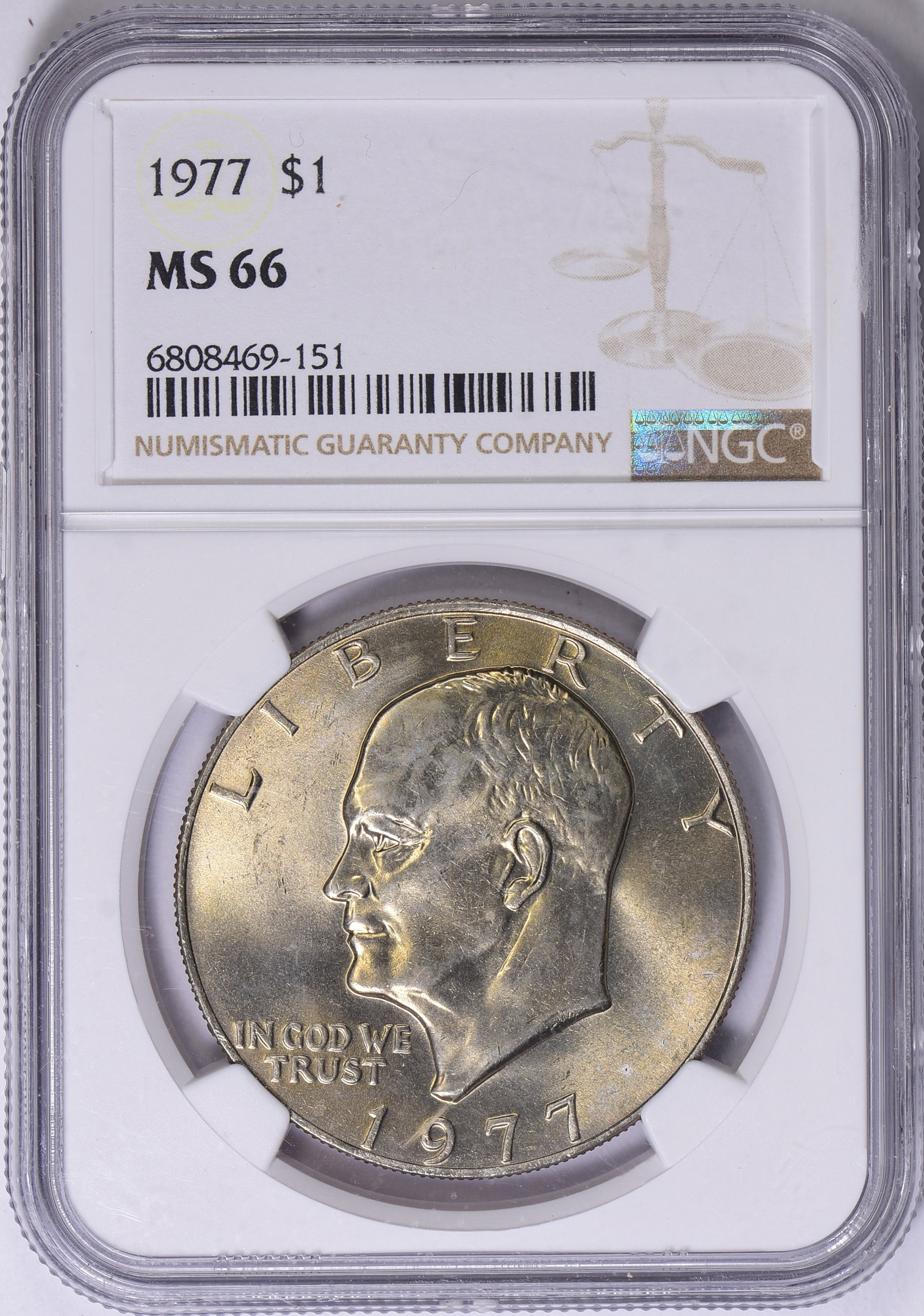 1977 Eisenhower Dollar NGC MS-66 (Toned) (Item 1673104 ...