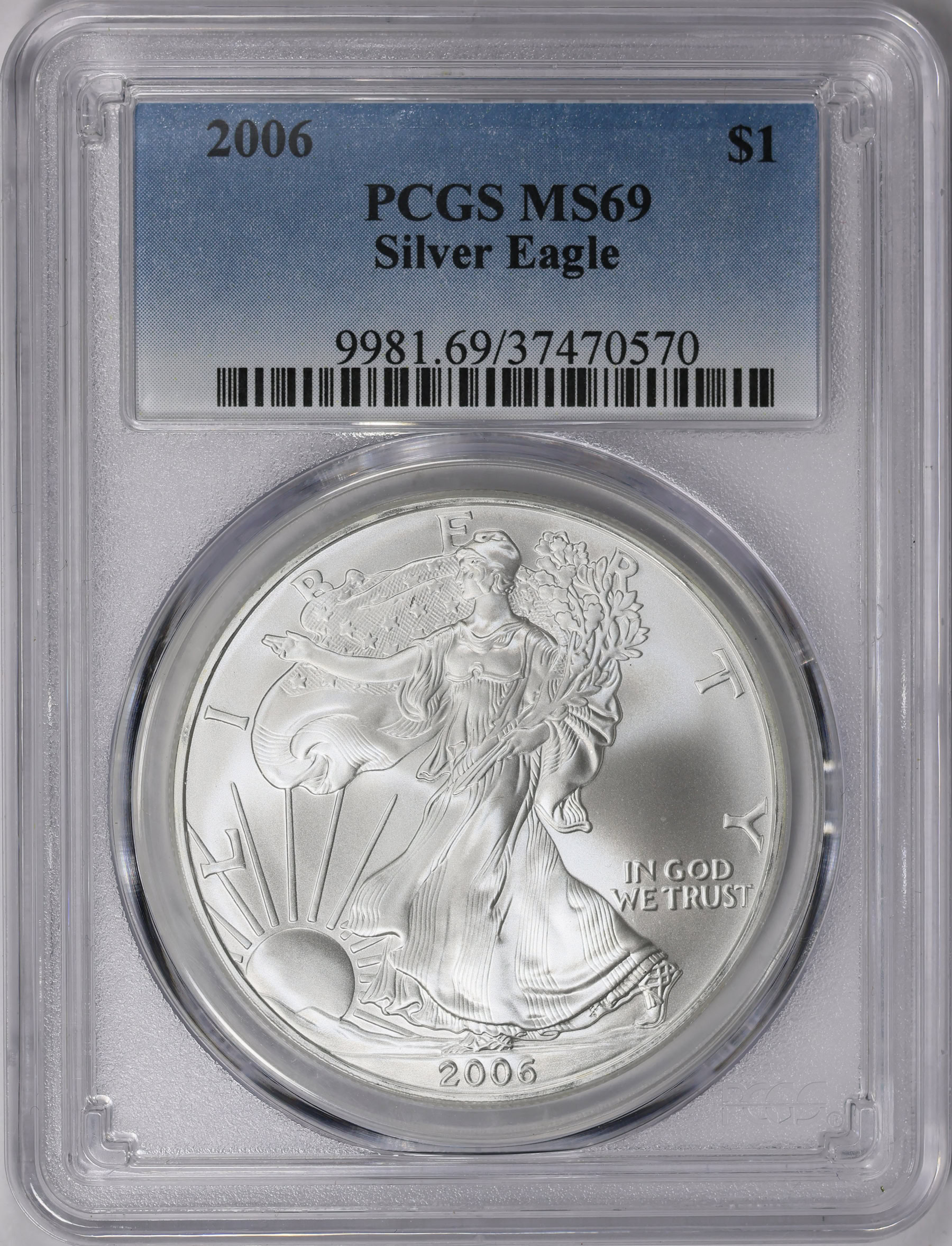 2006 $1 Silver Eagle PCGS MS-69 (Item 1673141) | GreatCollections Coin ...