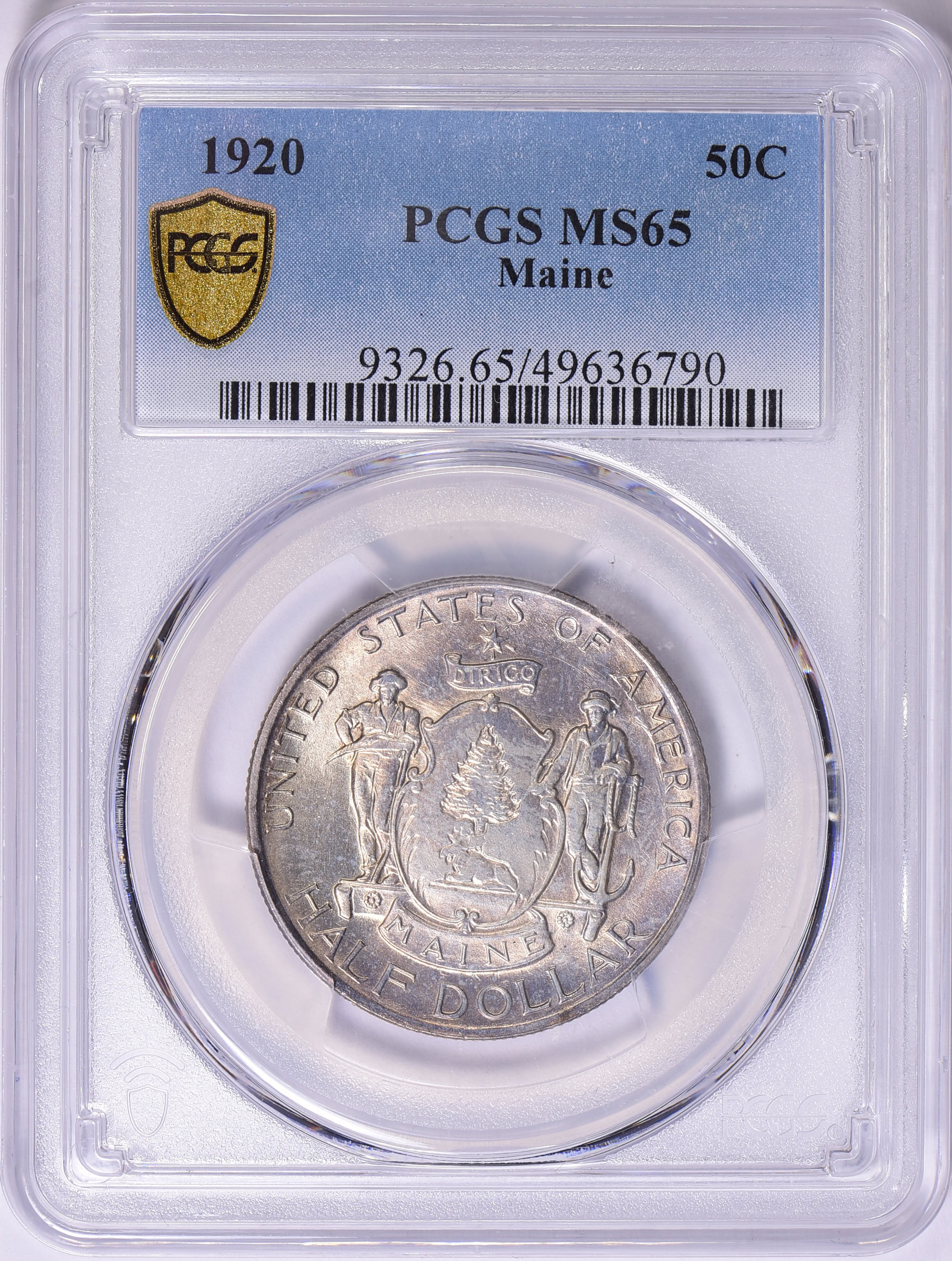 1920 Maine Centennial Half Dollar PCGS MS-65 (Toned) (Item 1673374 ...