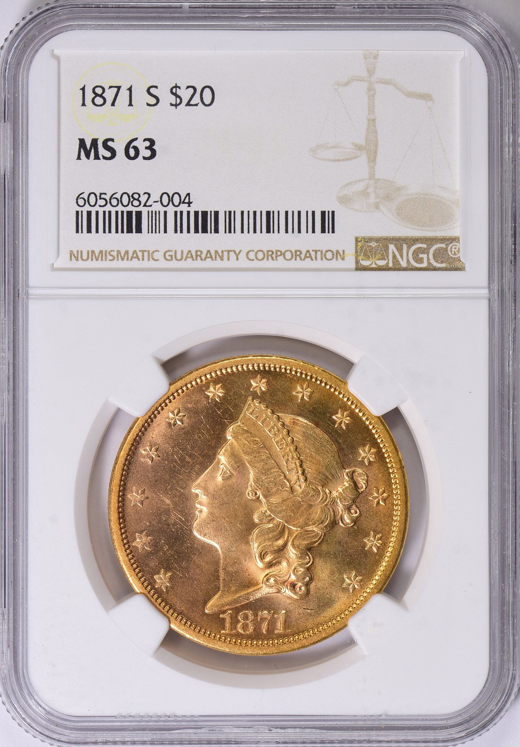 1871-S Liberty Gold Double Eagle NGC MS-63 (Item 1673546 ...