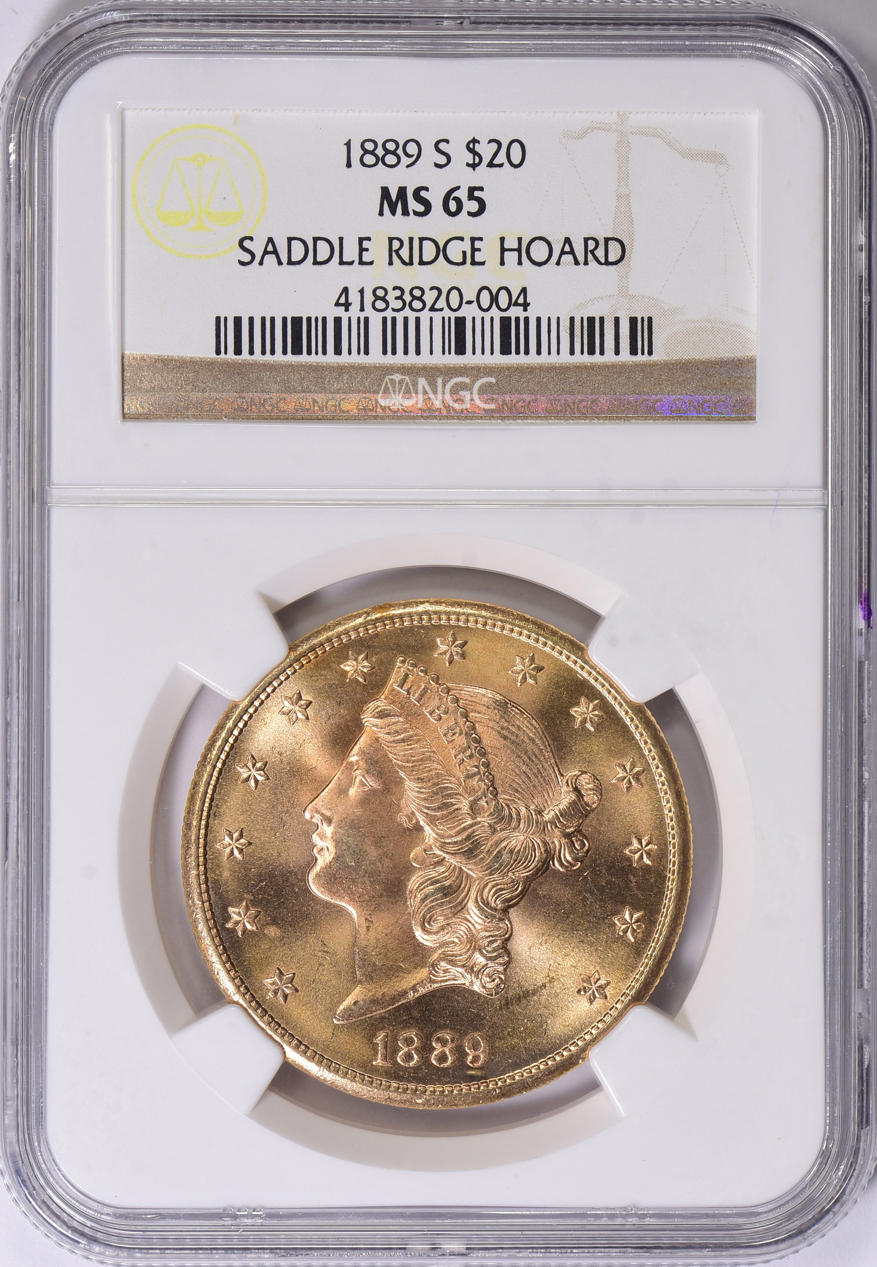 1889-S Liberty Gold Double Eagle NGC MS-65 (Saddle Ridge Hoard) (Item ...