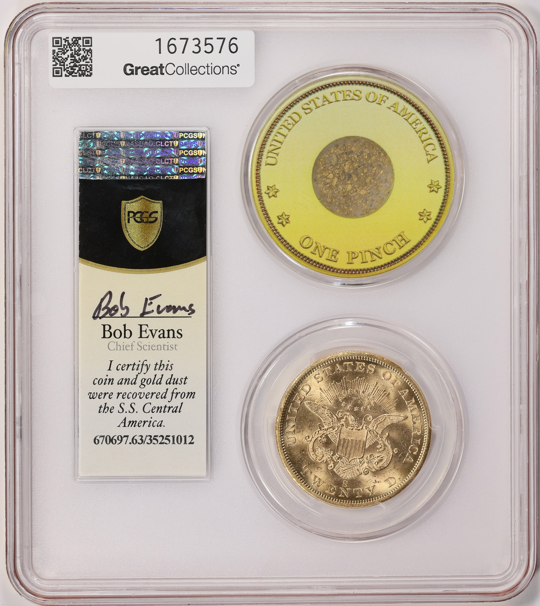 1856-S Liberty Gold Double Eagle Full Serif, Bold S Shipwreck S.S ...