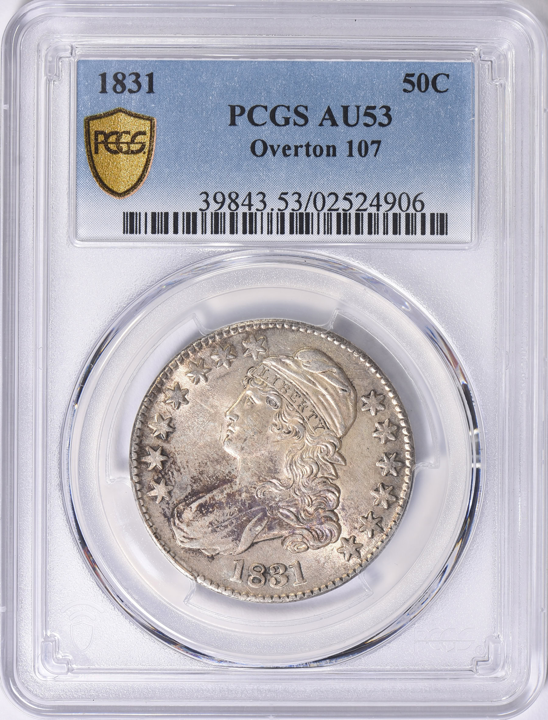 1831 Capped Bust Half Dollar Overton 107 PCGS AU-53 (Item 1673786) | GreatCollections Coin Auctions