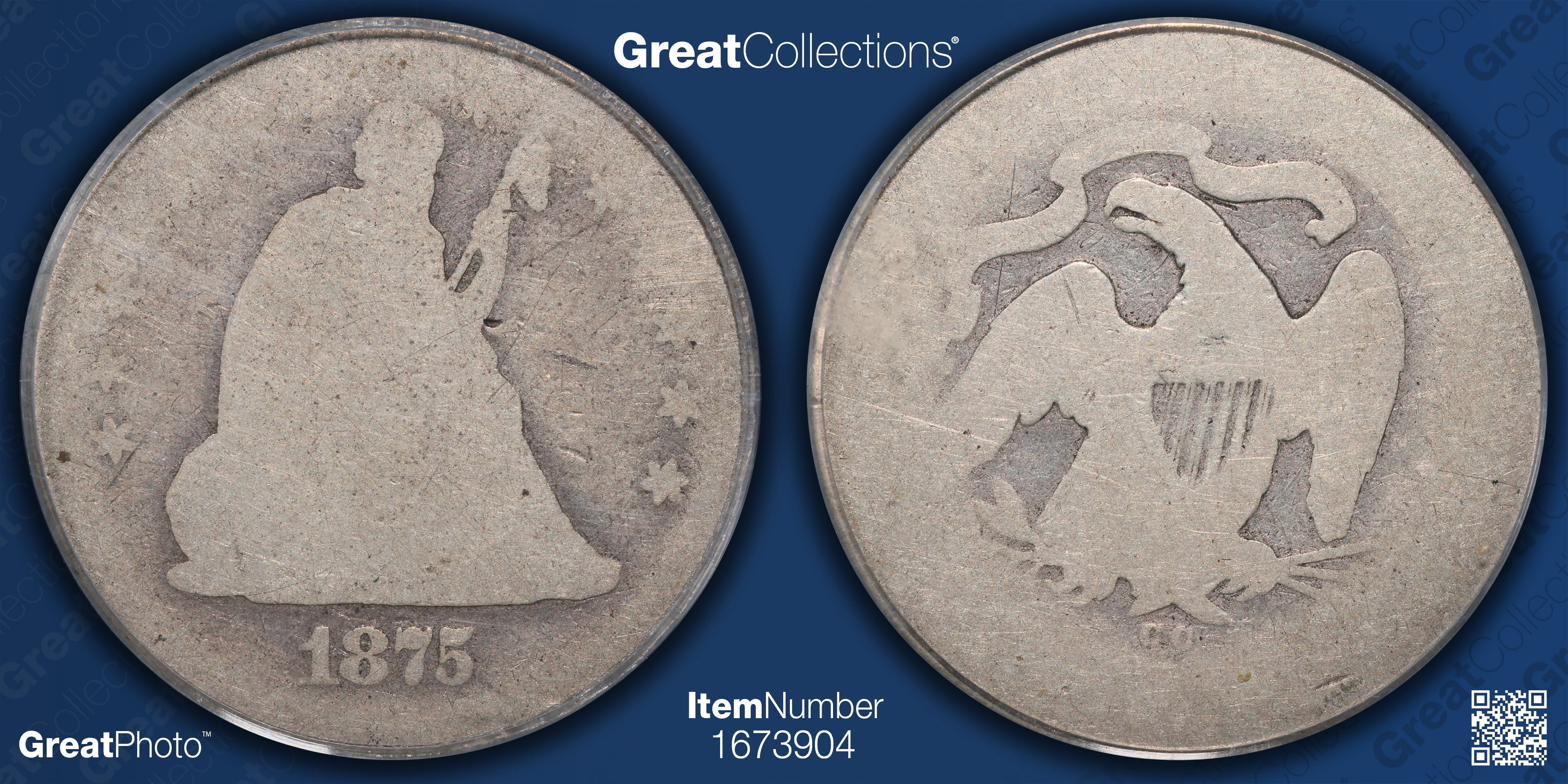 1875-CC Seated Liberty Quarter PCGS FR-02 (Item 1673904 ...