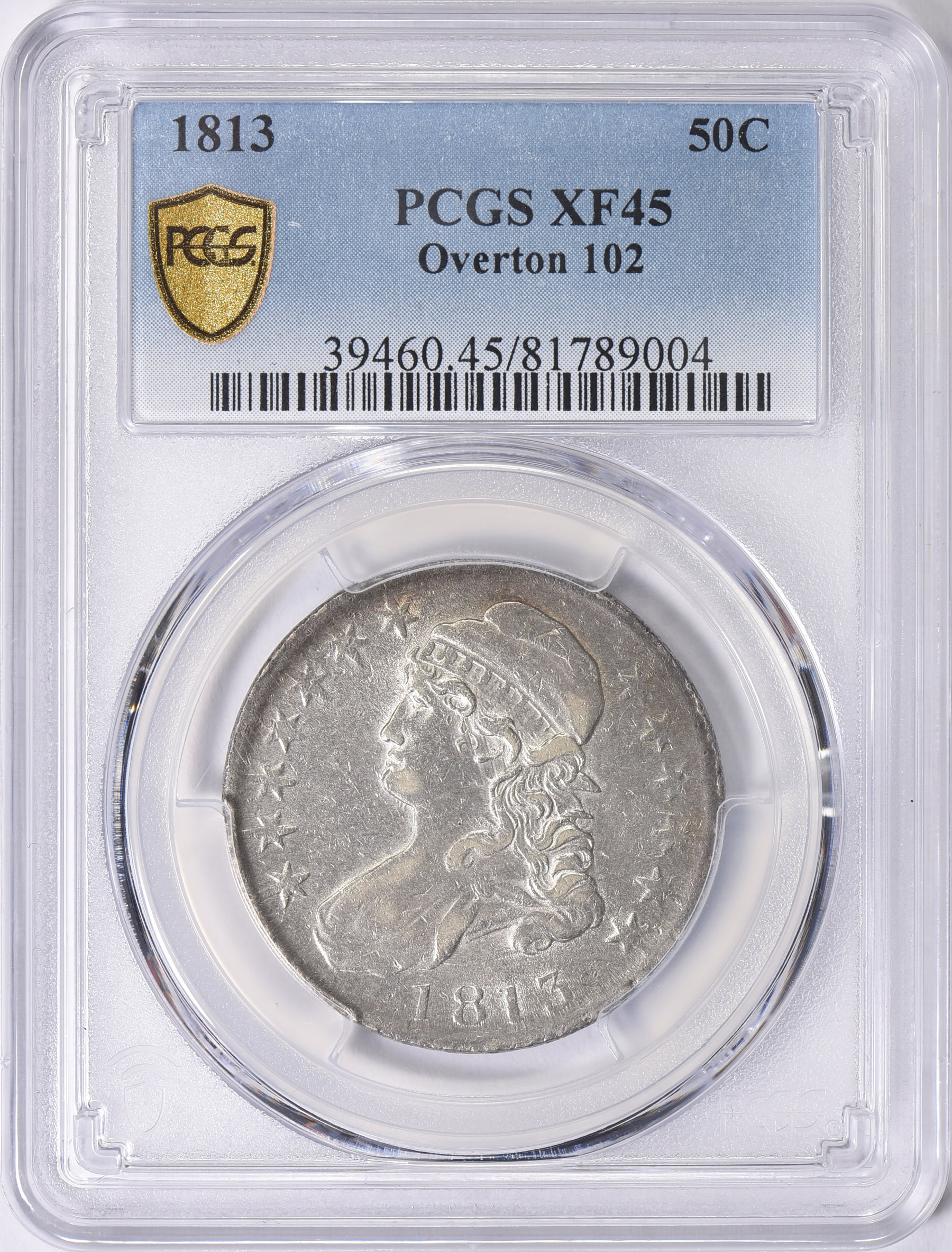 1813 Capped Bust Half Dollar Overton 102 PCGS XF-45 (Item 1674037) | GreatCollections Coin Auctions