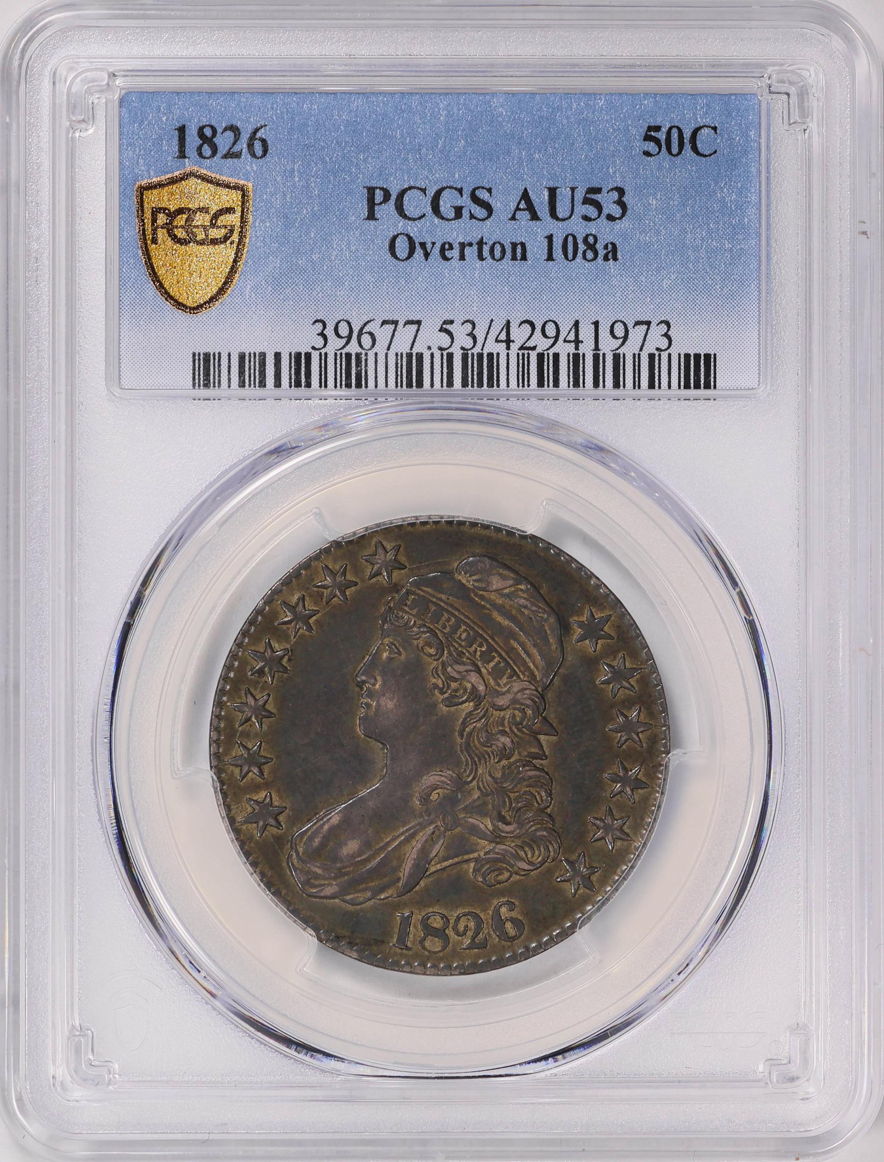 1826 Capped Bust Half Dollar Overton 108a PCGS AU-53 (Item 1674102) | GreatCollections Coin Auctions