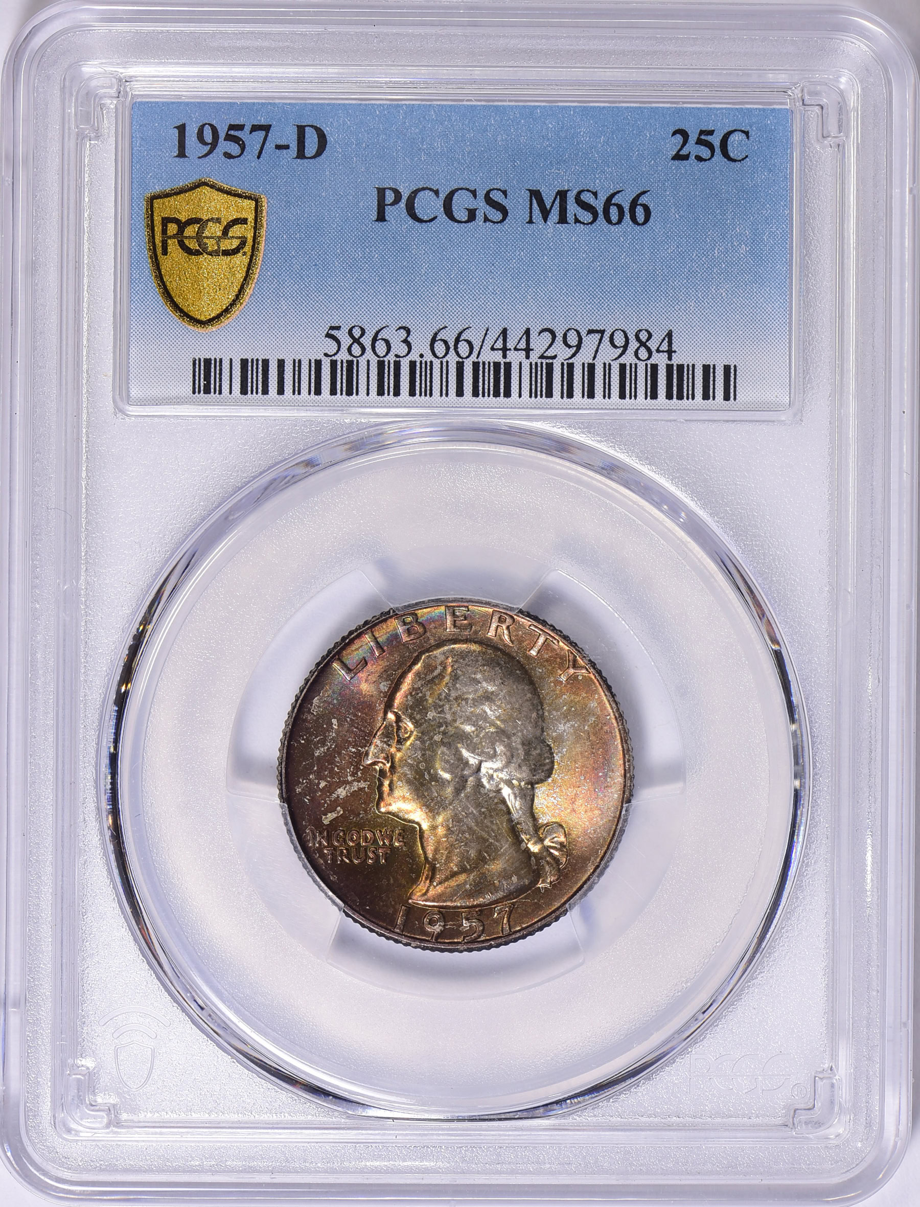 1957-D Washington Quarter PCGS MS-66 (Toned) (Item 1674165) | GreatCollections Coin Auctions