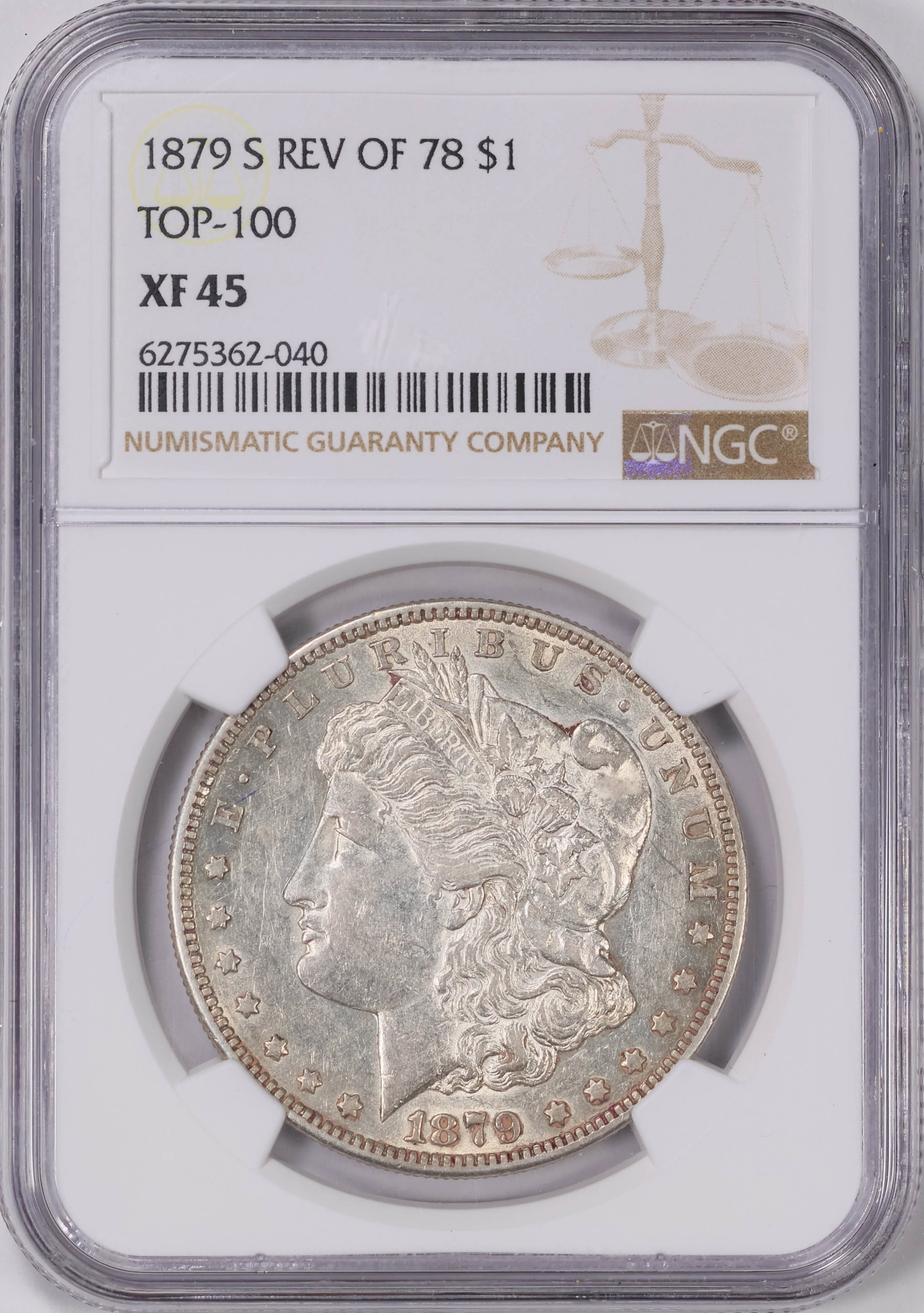 1879-S Morgan Silver Dollar Reverse of 1878 Top 100 NGC XF-45 (Item 1674239) | GreatCollections ...