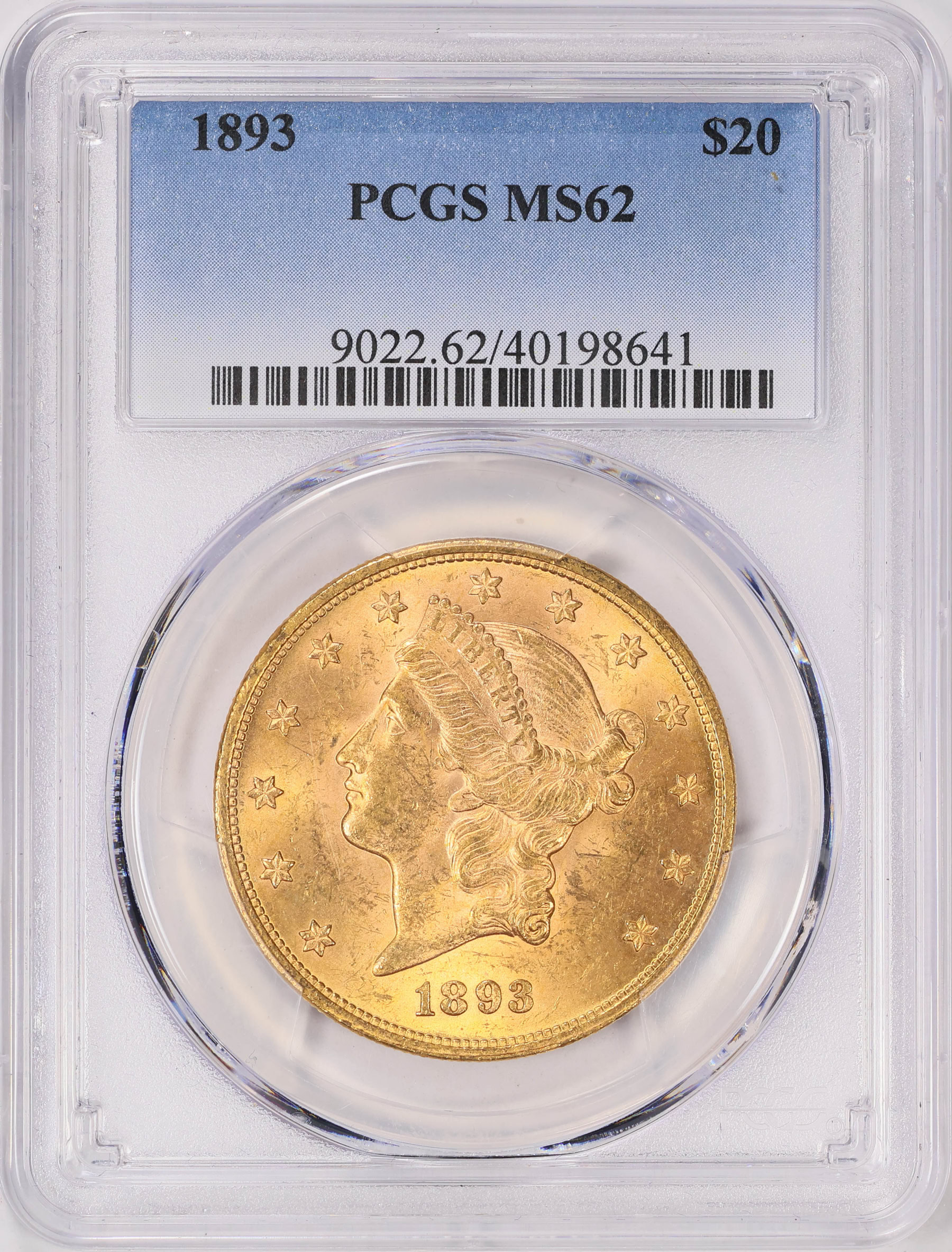 1893 Liberty Gold Double Eagle PCGS MS-62 (Item 1674287) | GreatCollections Coin Auctions