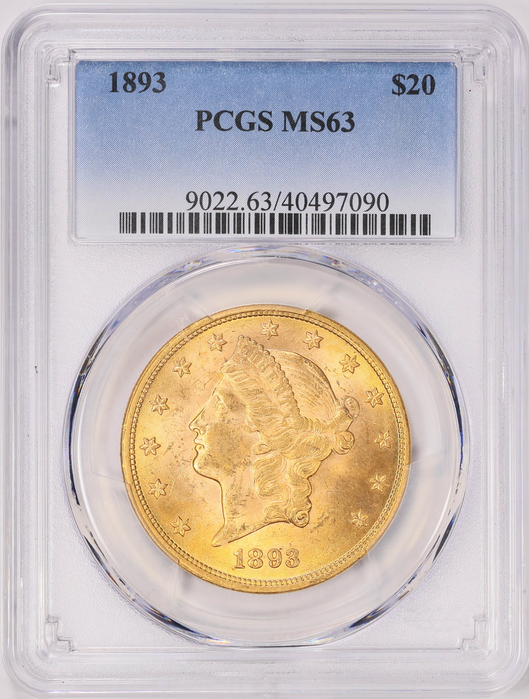 1893 Liberty Gold Double Eagle PCGS MS-63 (Item 1674290) | GreatCollections Coin Auctions