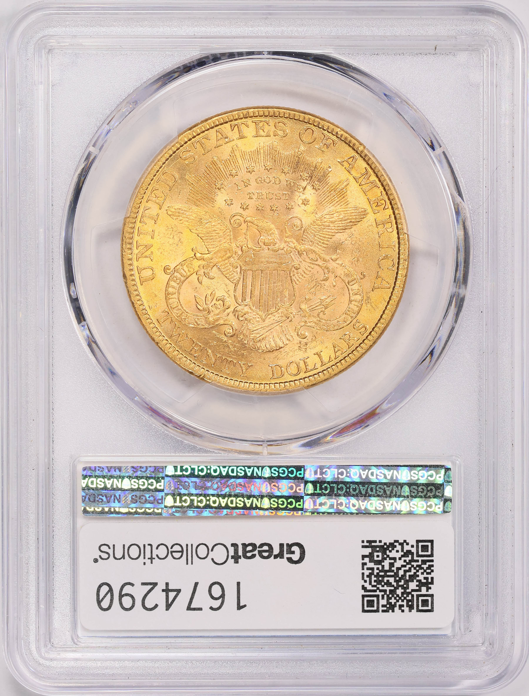 1893 Liberty Gold Double Eagle PCGS MS-63 (Item 1674290) | GreatCollections Coin Auctions