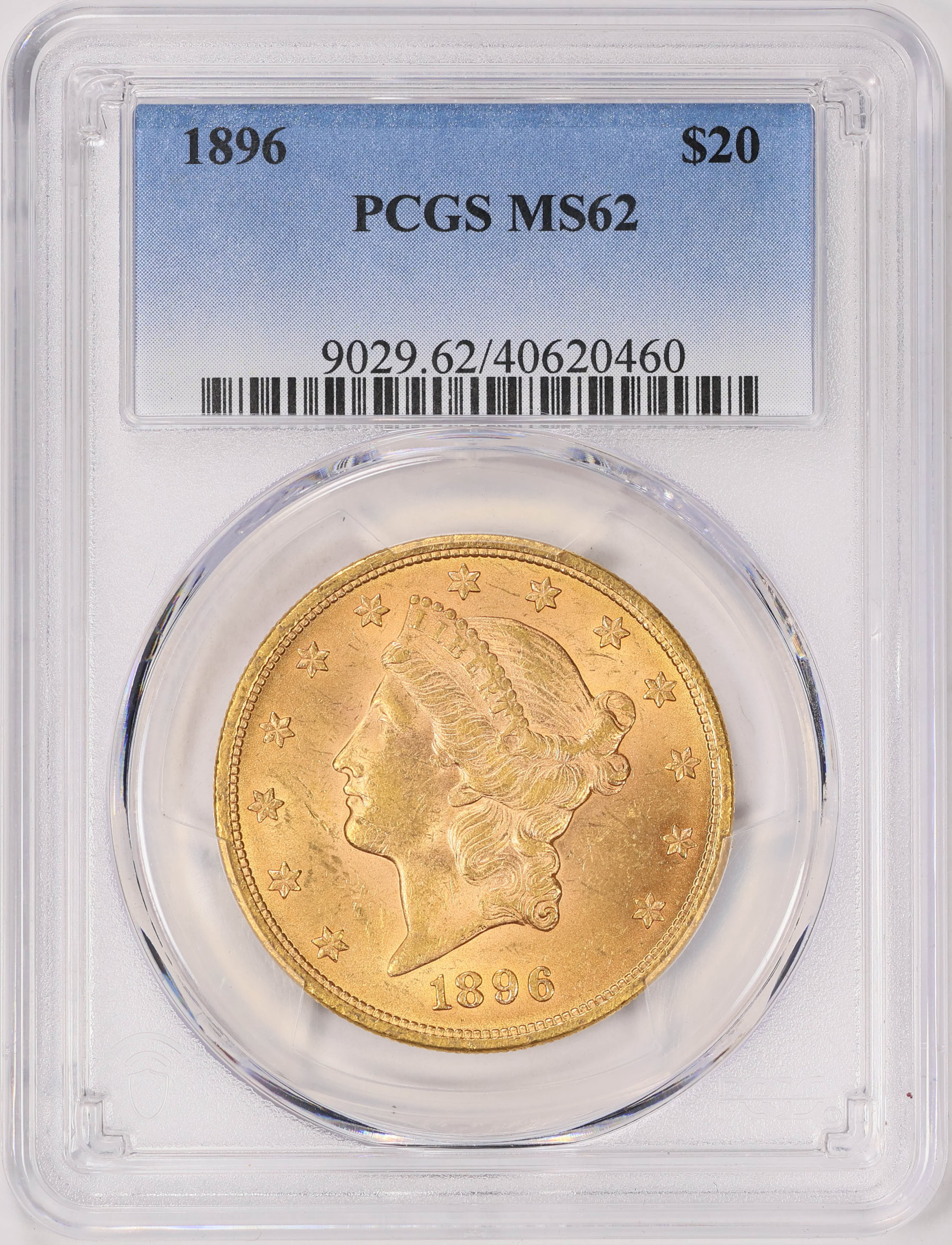 1896 Liberty Gold Double Eagle PCGS MS-62 (Item 1674310) | GreatCollections Coin Auctions