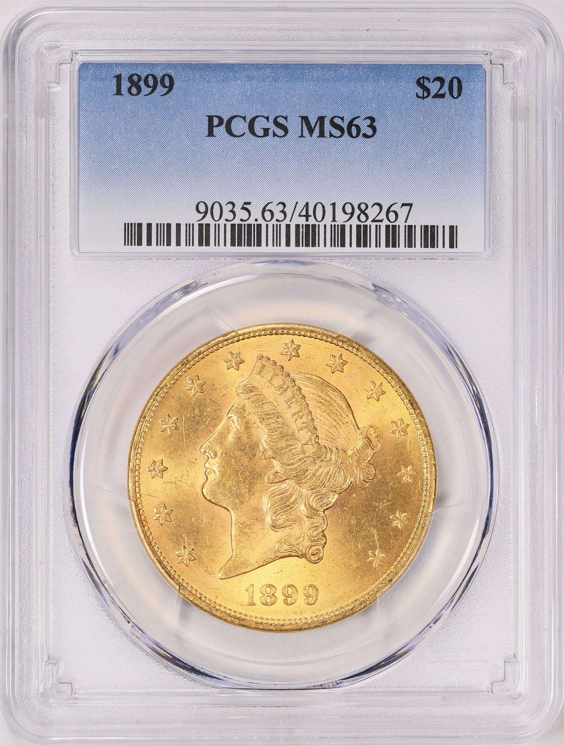1899 Liberty Gold Double Eagle PCGS MS-63 (Item 1674337) | GreatCollections Coin Auctions