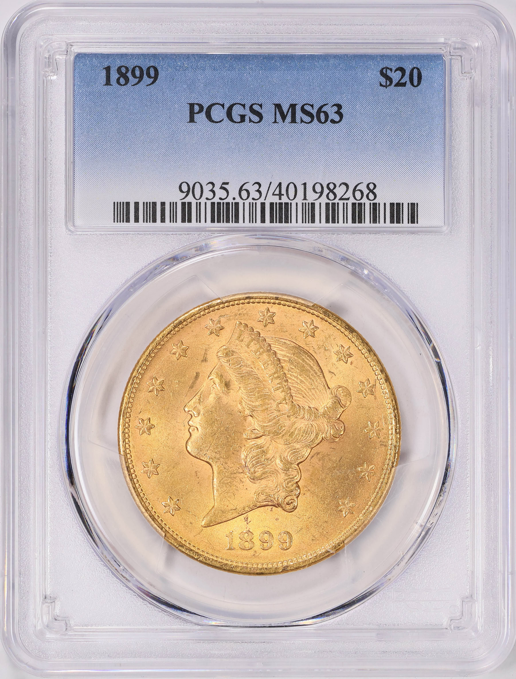 1899 Liberty Gold Double Eagle PCGS MS-63 (Item 1674338) | GreatCollections Coin Auctions