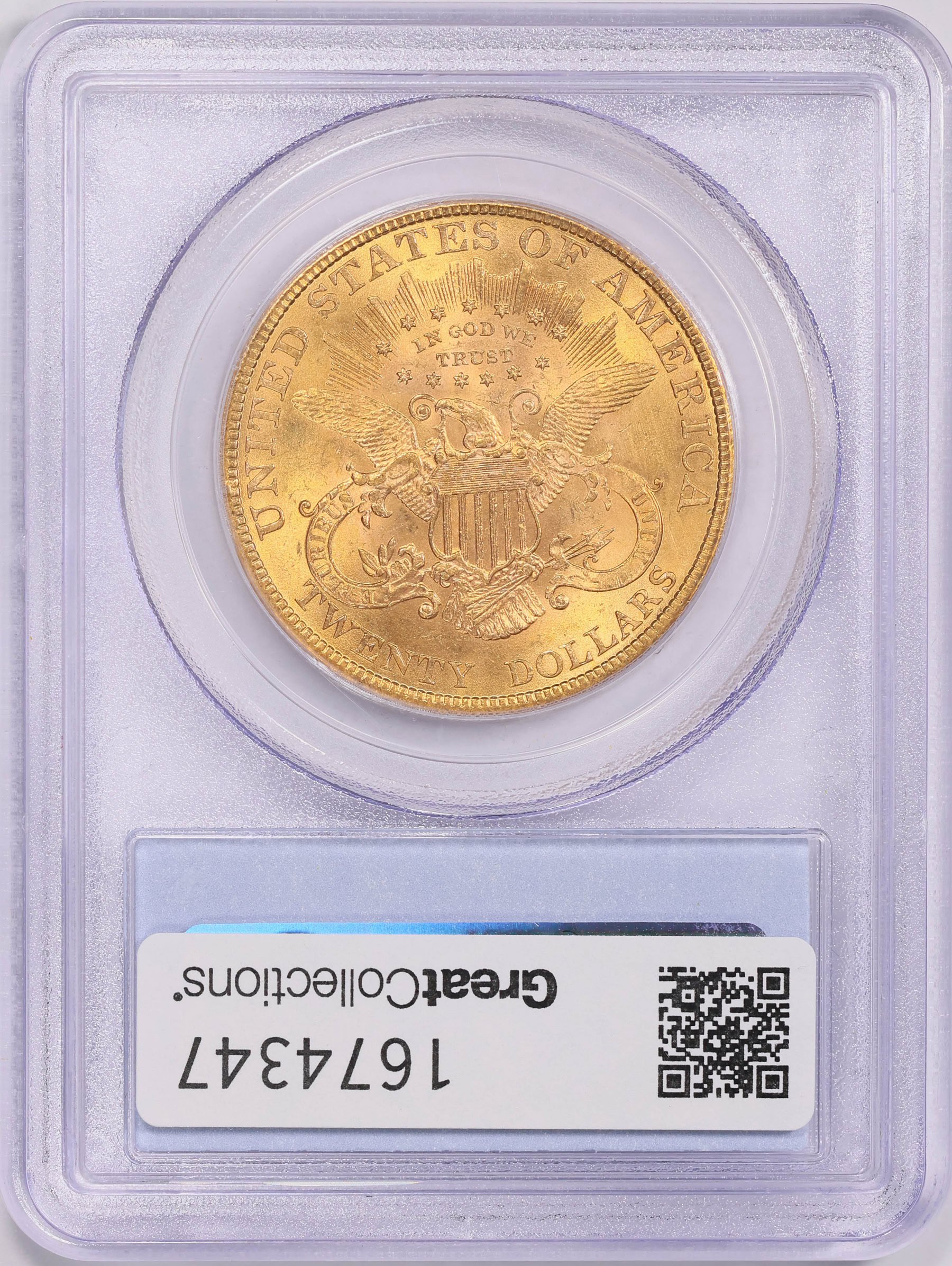 1900 Liberty Gold Double Eagle PCGS MS-62 (Item 1674347) | GreatCollections Coin Auctions