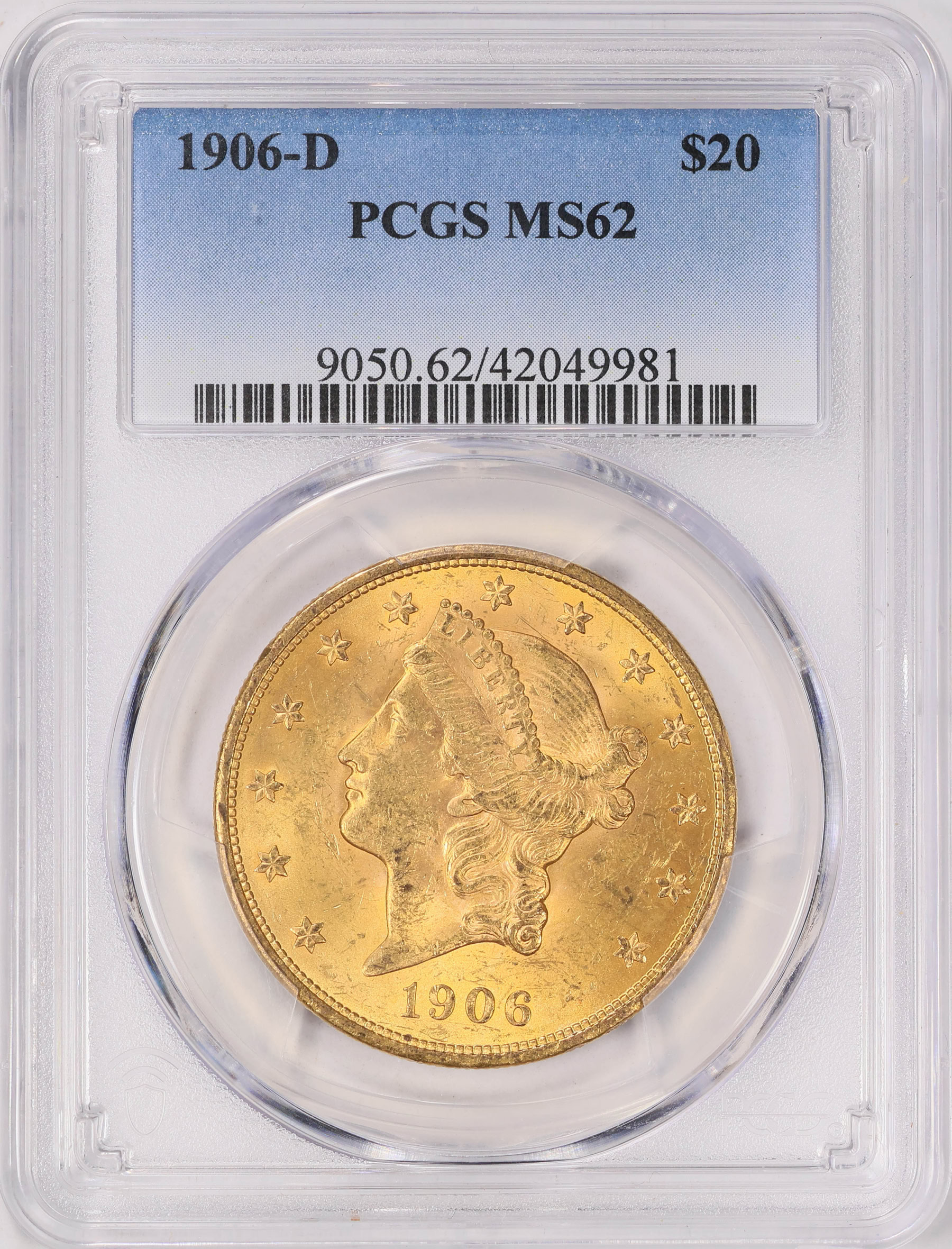 1906-D Liberty Gold Double Eagle PCGS MS-62 (Item 1674491) | GreatCollections Coin Auctions