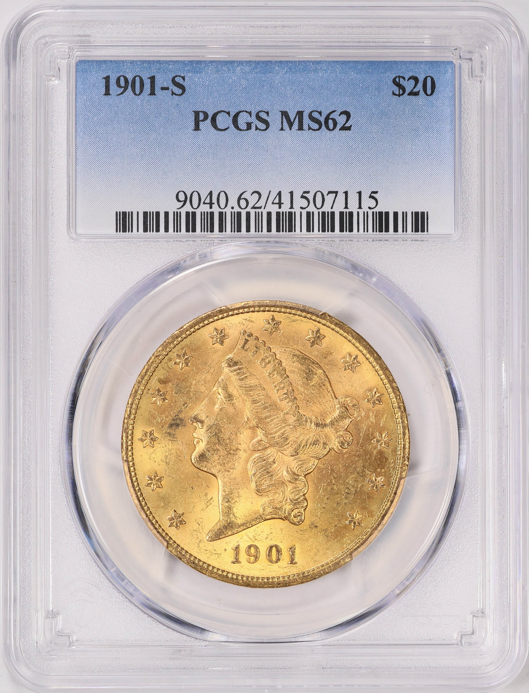 1901-S Liberty Gold Double Eagle PCGS MS-62 (Item 1674495) | GreatCollections Coin Auctions